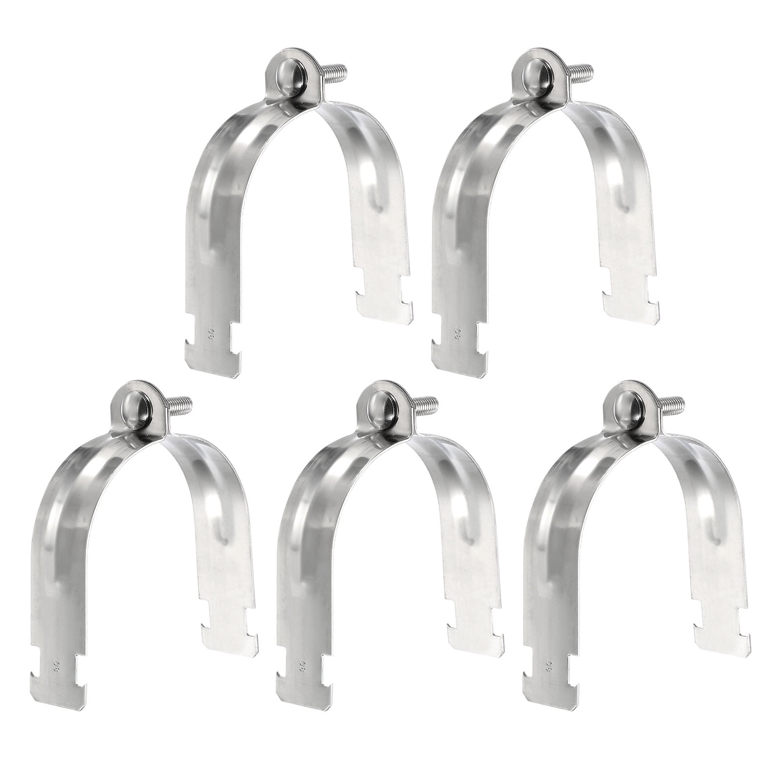 Uxcell 5pcs 3-5/8" EMT Strut Clamp 4.92" Length Universal 304 Stainless ...