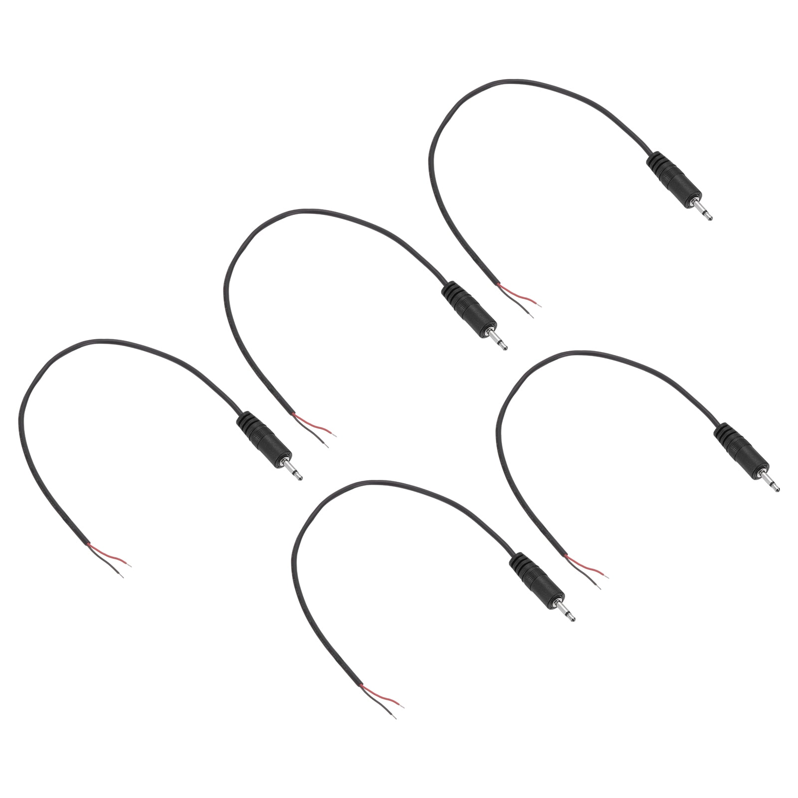 Uxcell 5 Pcs 3.5mm Male Jack to Bare Wire Open End Replacement 28AWG ...