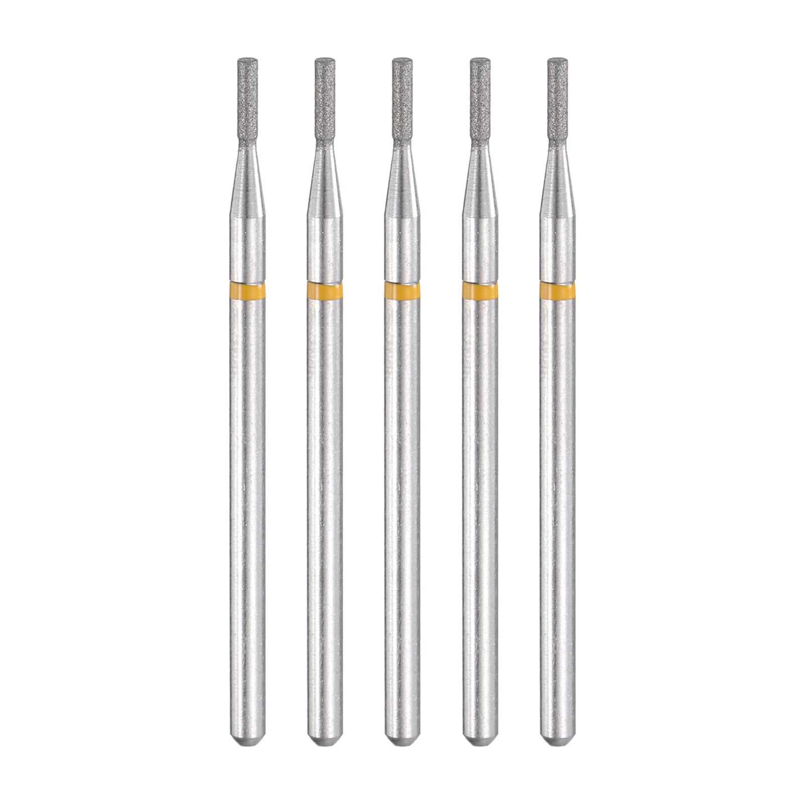 Uxcell 5pcs 325-400 Grits Diamond Grinding Burrs Bit 1.35mm Cylinder ...