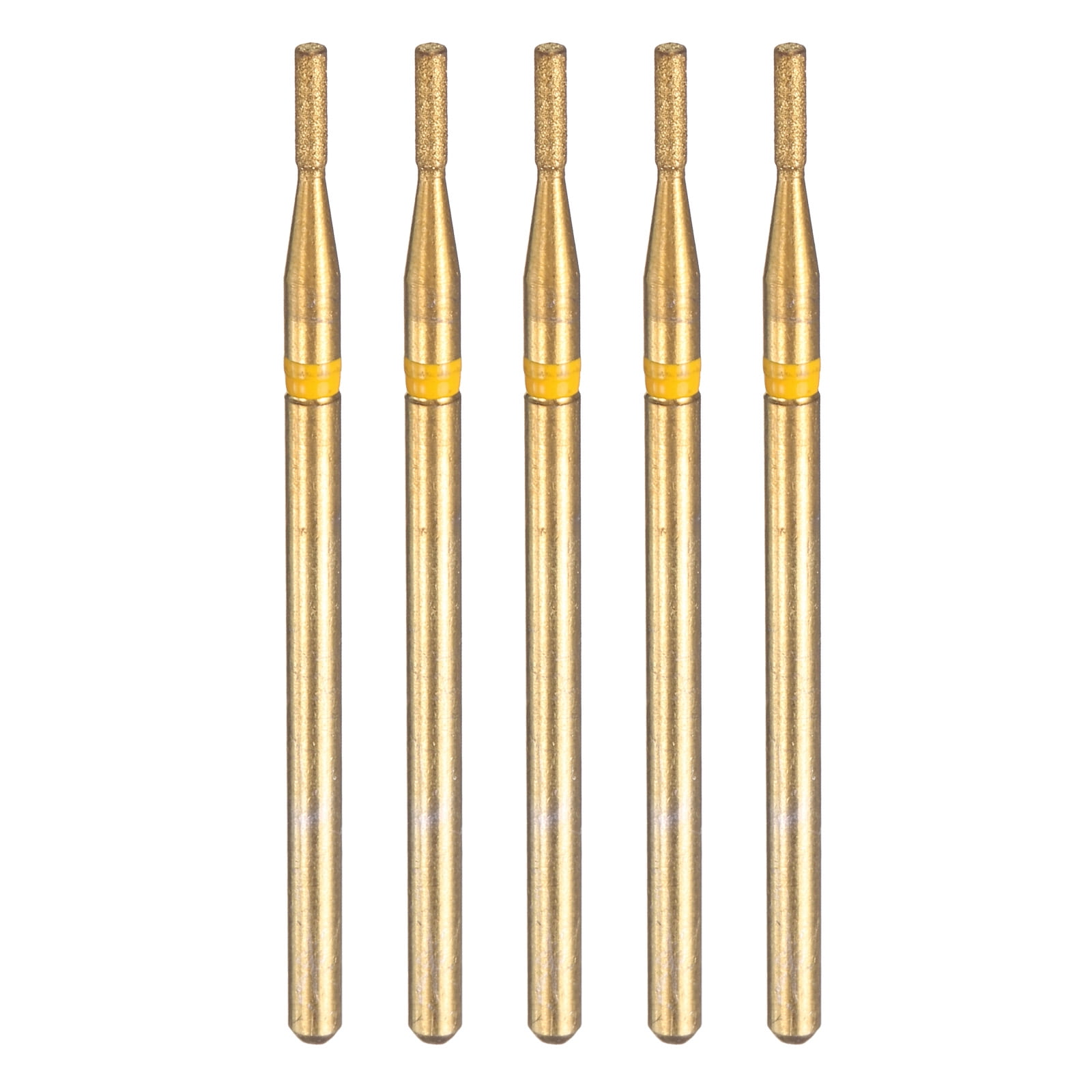 Uxcell 5pcs 325-400 Grits Titanium Diamond Grinding Bit 1.35mm Cylinder ...