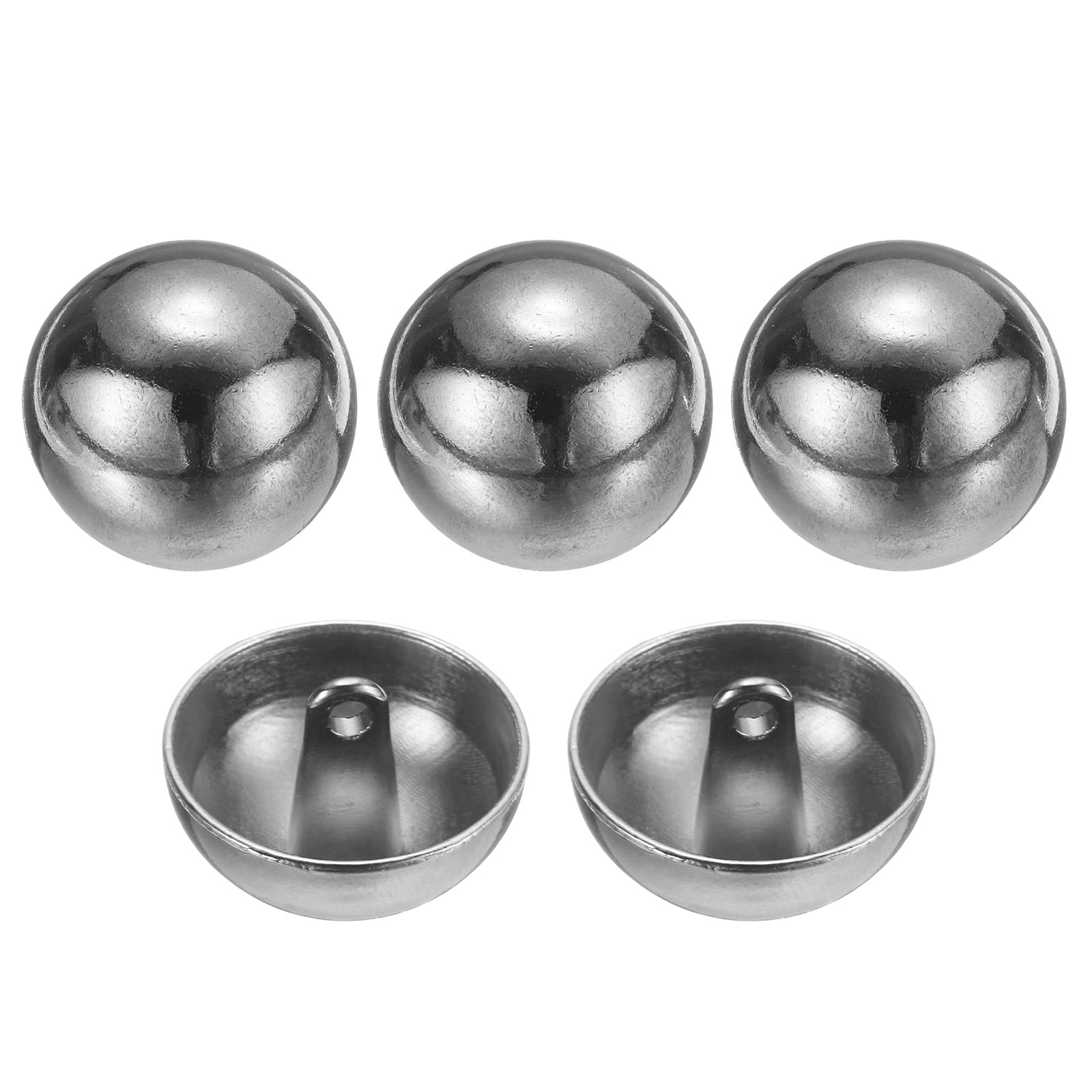 Uxcell 5pcs 32L Metal Round Flat Sewing Buttons 20mm 4/5" Single Hole ...