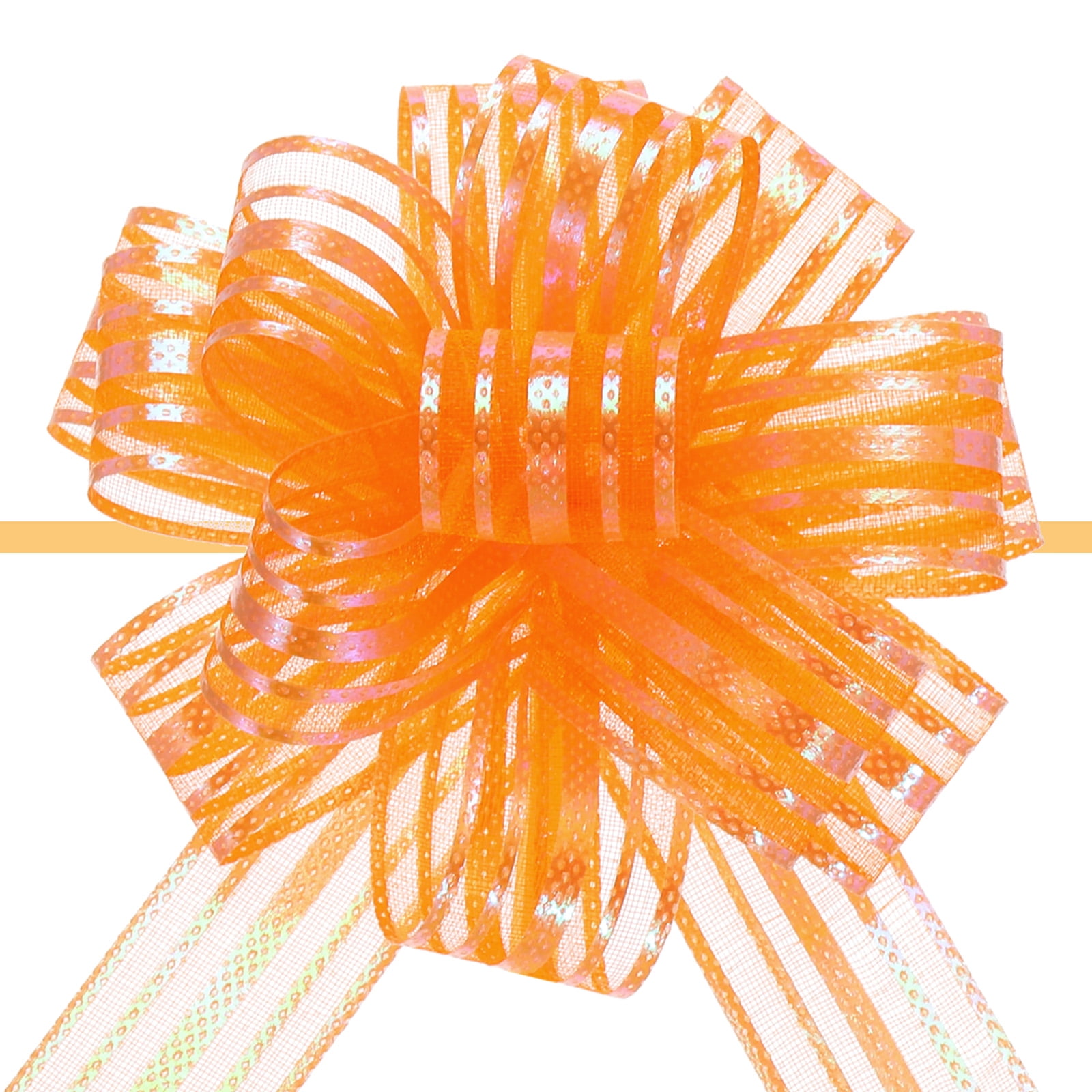 Uxcell 5pcs 6 Inch Organza Large Pull Bow Gift Wrapping Bows Ribbon ...