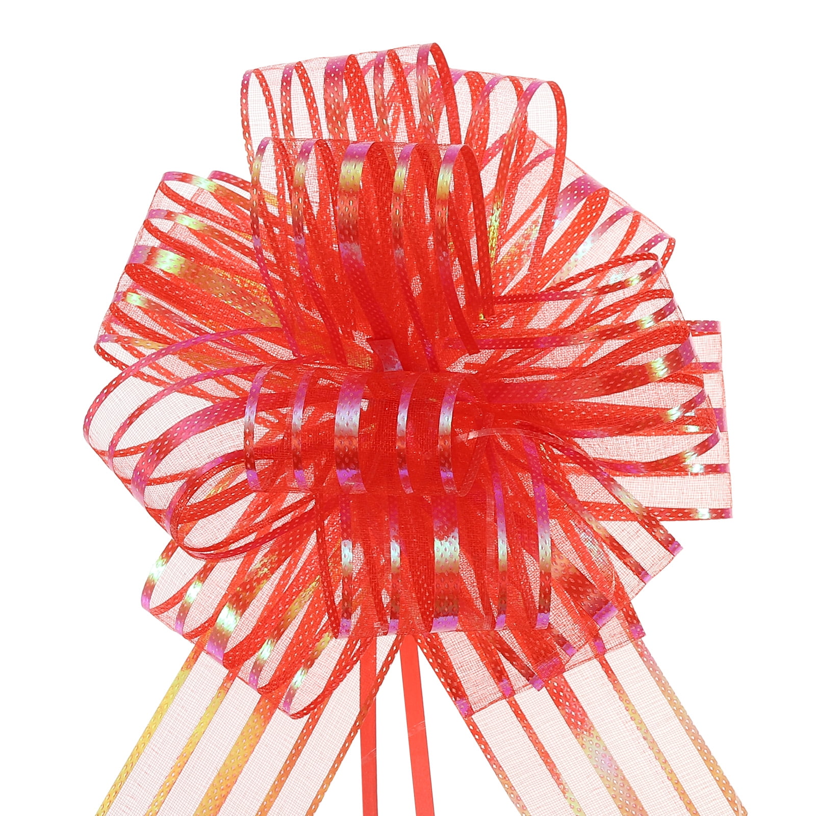 Uxcell 5pcs 6 Inch Organza Large Pull Bow Gift Wrapping Bows Ribbon ...