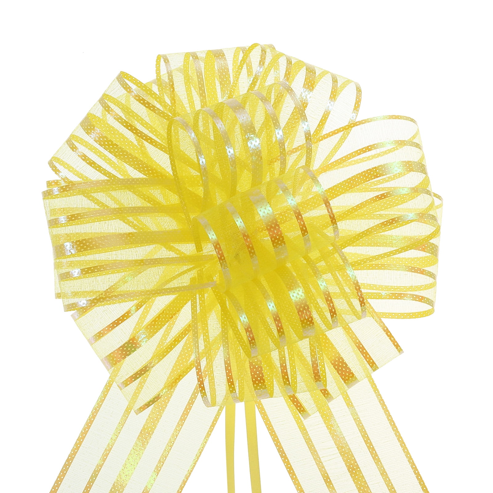 Uxcell 5pcs 6 Inch Organza Large Pull Bow Gift Wrapping Bows Ribbon ...