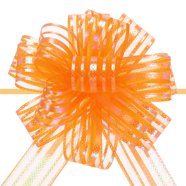 Large Ivory Wedding Pull Bows with Long Tulle Tails - 9" Wide, Set of 6 ...