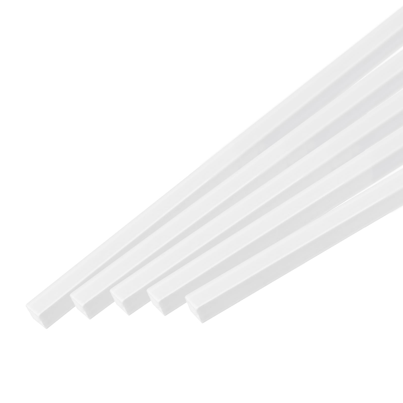 Uxcell 5pcs ABS Square Rod, 3x3x500mm ABS Plastic Stick Solid Bar ...
