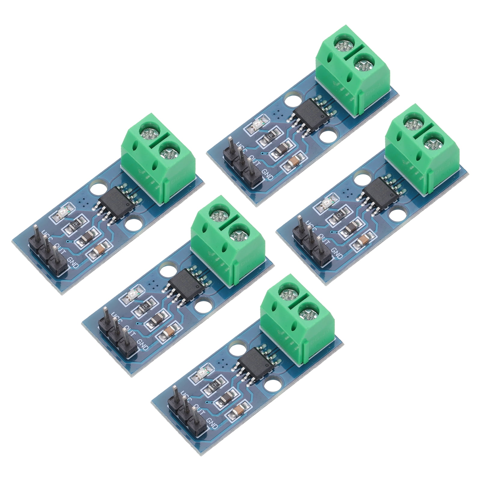 Uxcell 5pcs ACS712 Current Sensor Module 5A Hall Effect Current Sensor ...