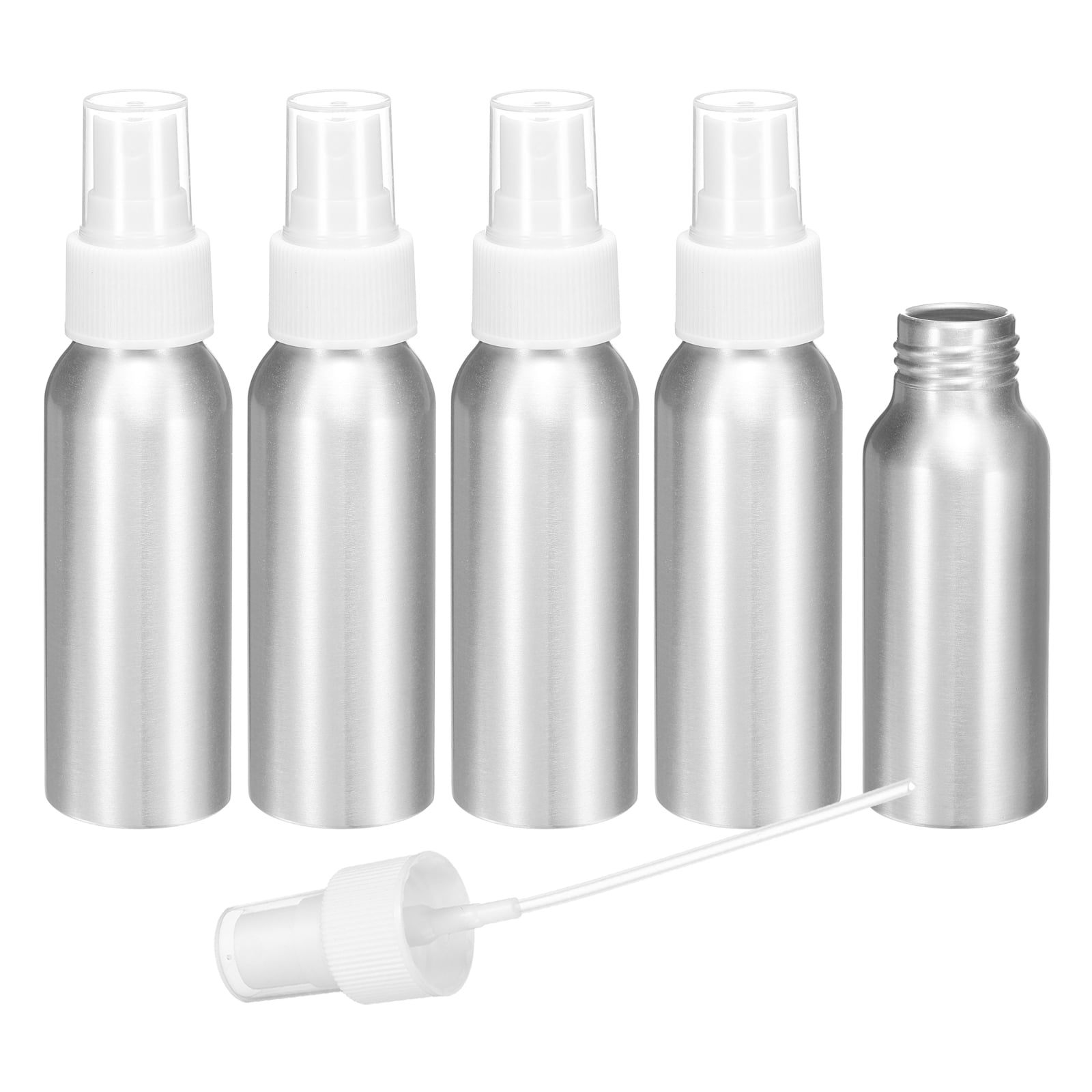 Uxcell 5pcs Aluminum Fine Mist Spray Bottles 80ml/2.7oz Metal Small ...