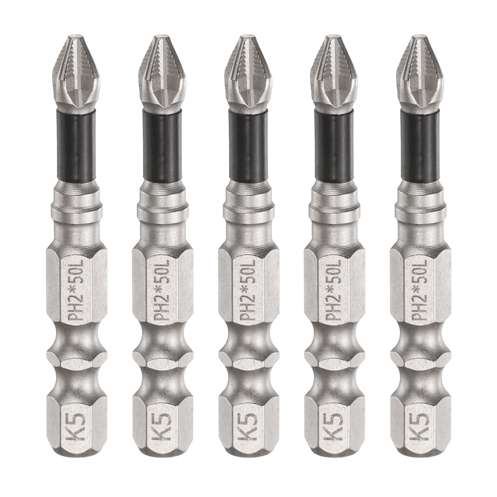 Uxcell 5pcs Anti Slip Magnetic Phillips Screwdriver Bit PH2 1/4" Hex ...