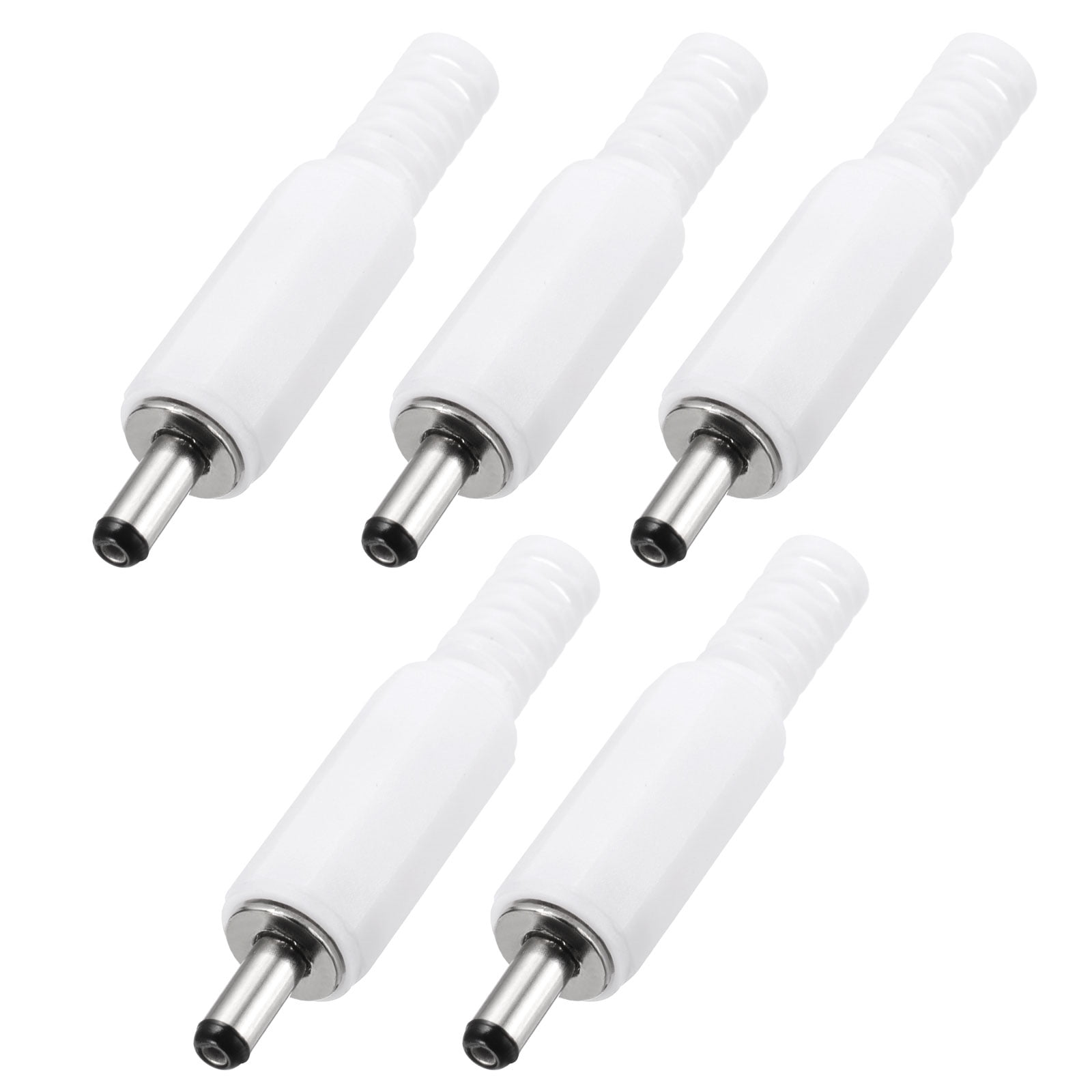 Uxcell 5pcs DC Power Male Adapter, 3.5mm x 1.1mm 1.73" DC Power Jack ...