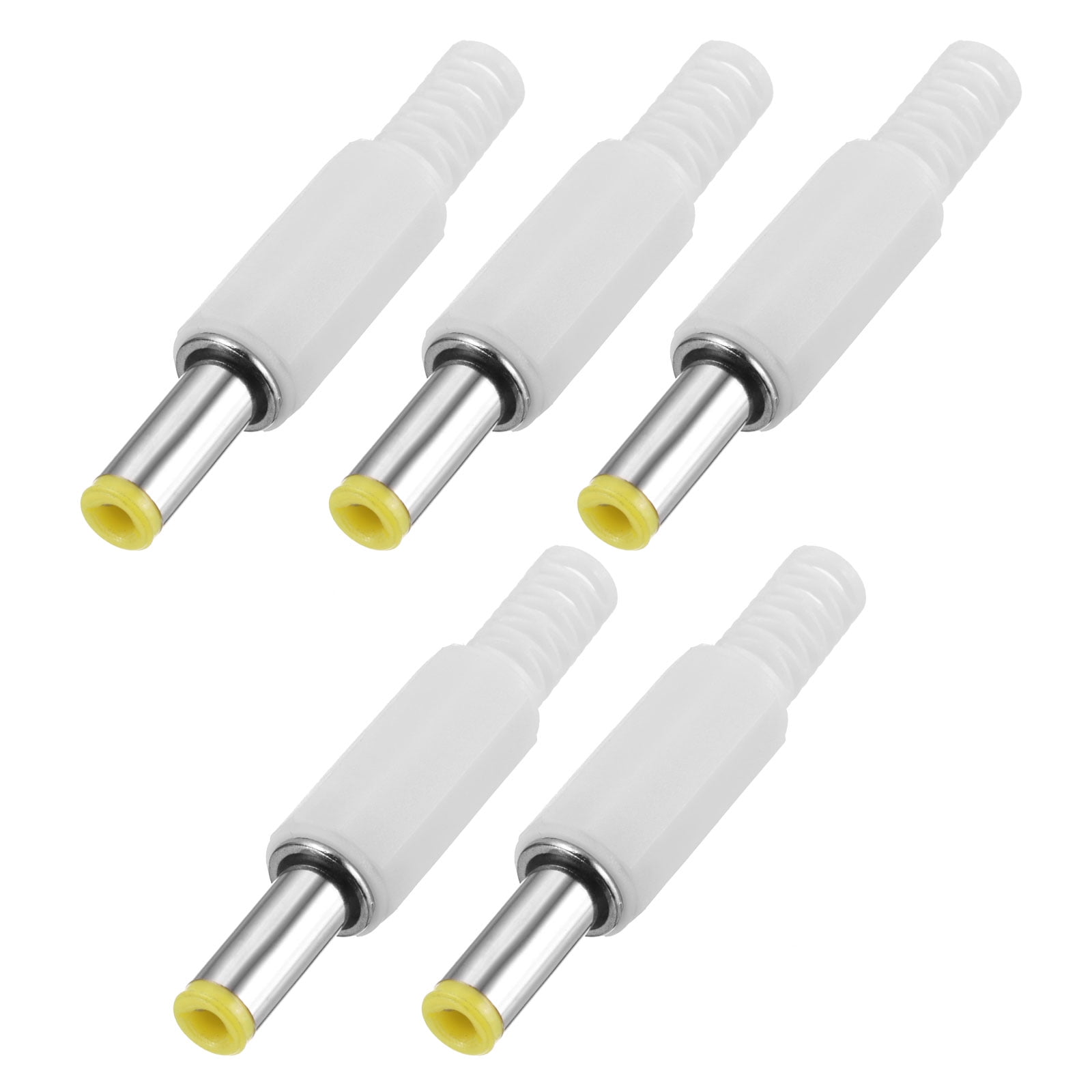 Uxcell 5pcs DC Power Male Adapter, 5.5mm x 2.1mm 1.93" DC Power Jack ...