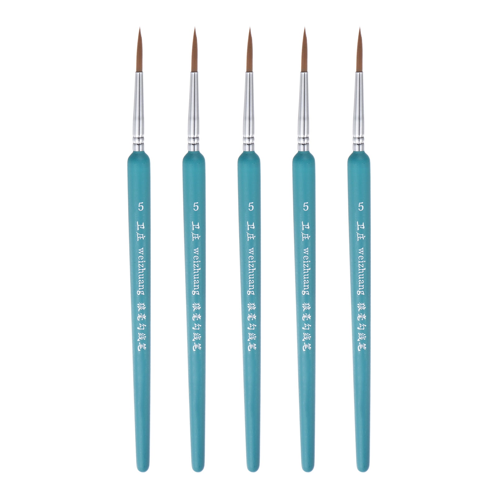 Uxcell 5pcs Detail Paint Brushes 15mm Nylon Miniature Painting Brush ...