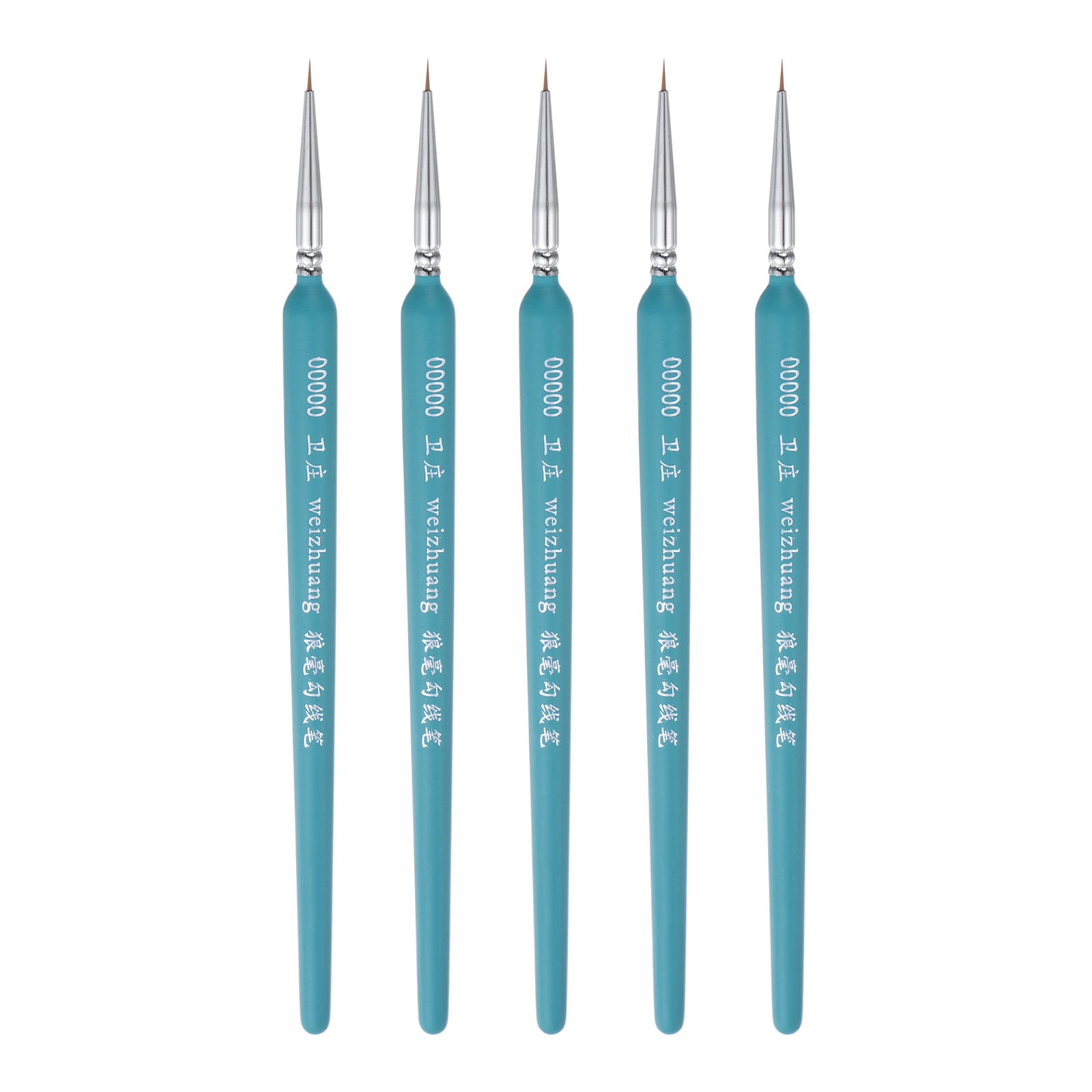 Uxcell 5pcs Detail Paint Brushes 3mm Nylon Miniature Painting Brush for ...