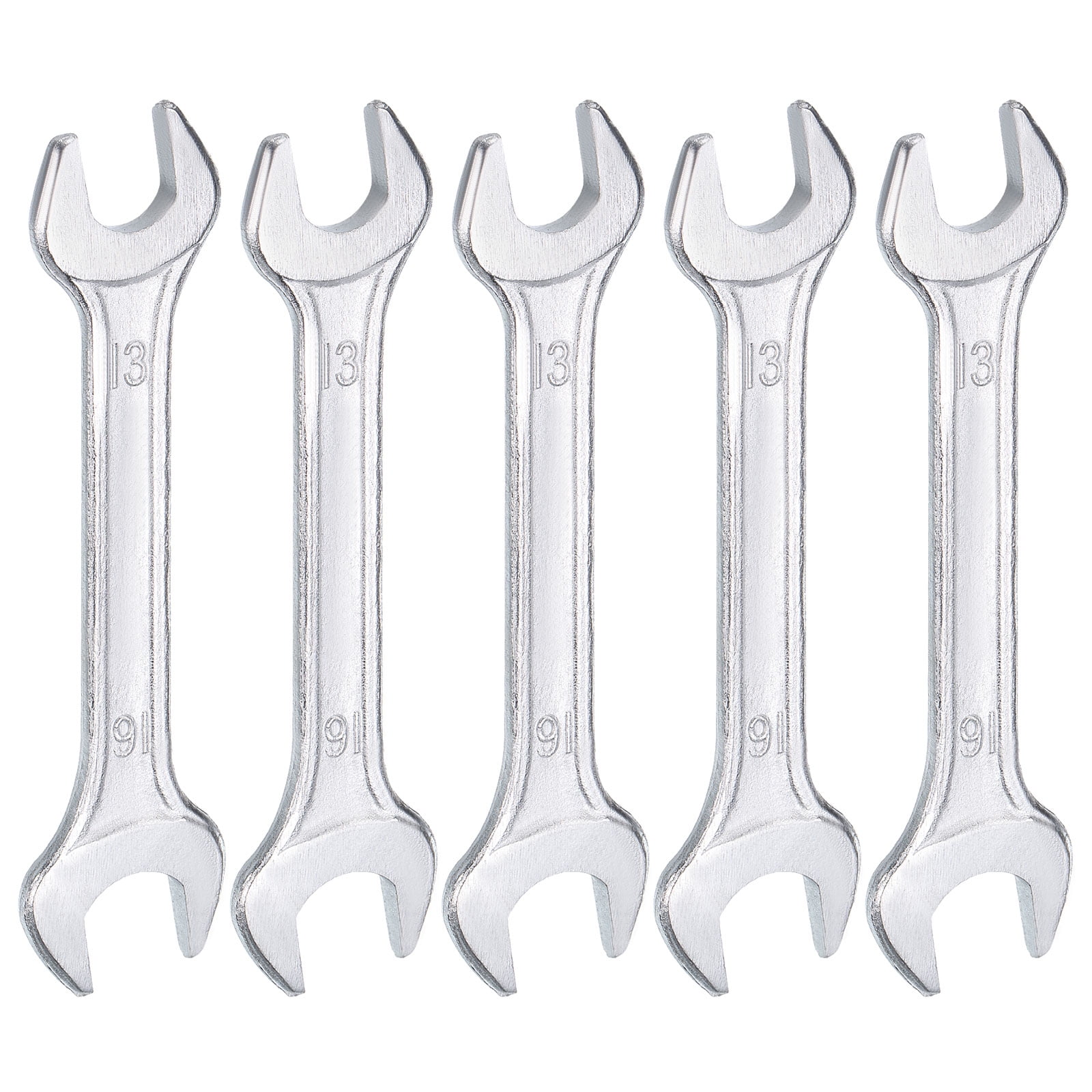 Uxcell 5pcs Double Open End Wrench 13mm x 16mm Metric U-Shaped Spanner ...