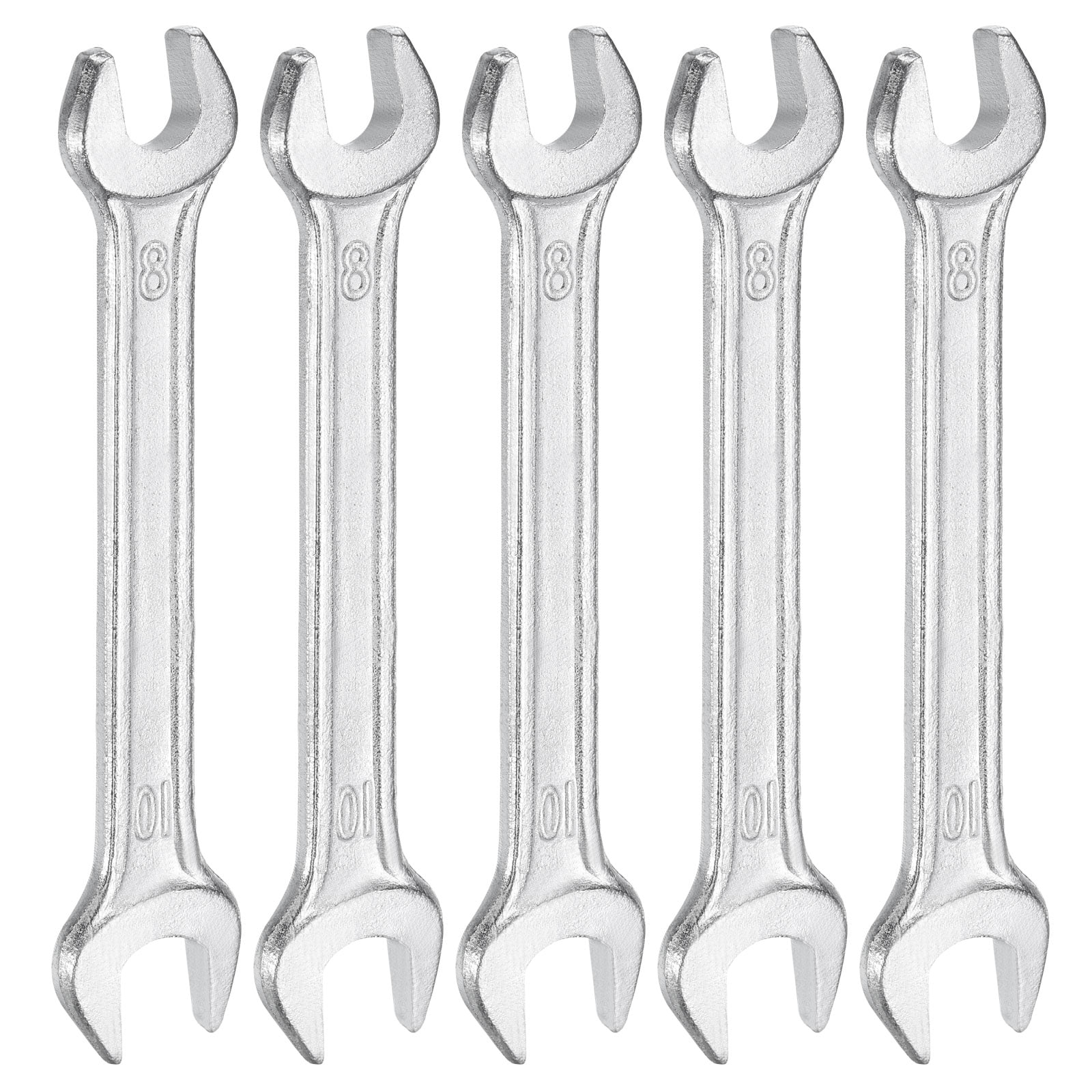 Uxcell 5pcs Double Open End Wrench 8mm x 10mm Metric U-Shaped Spanner ...