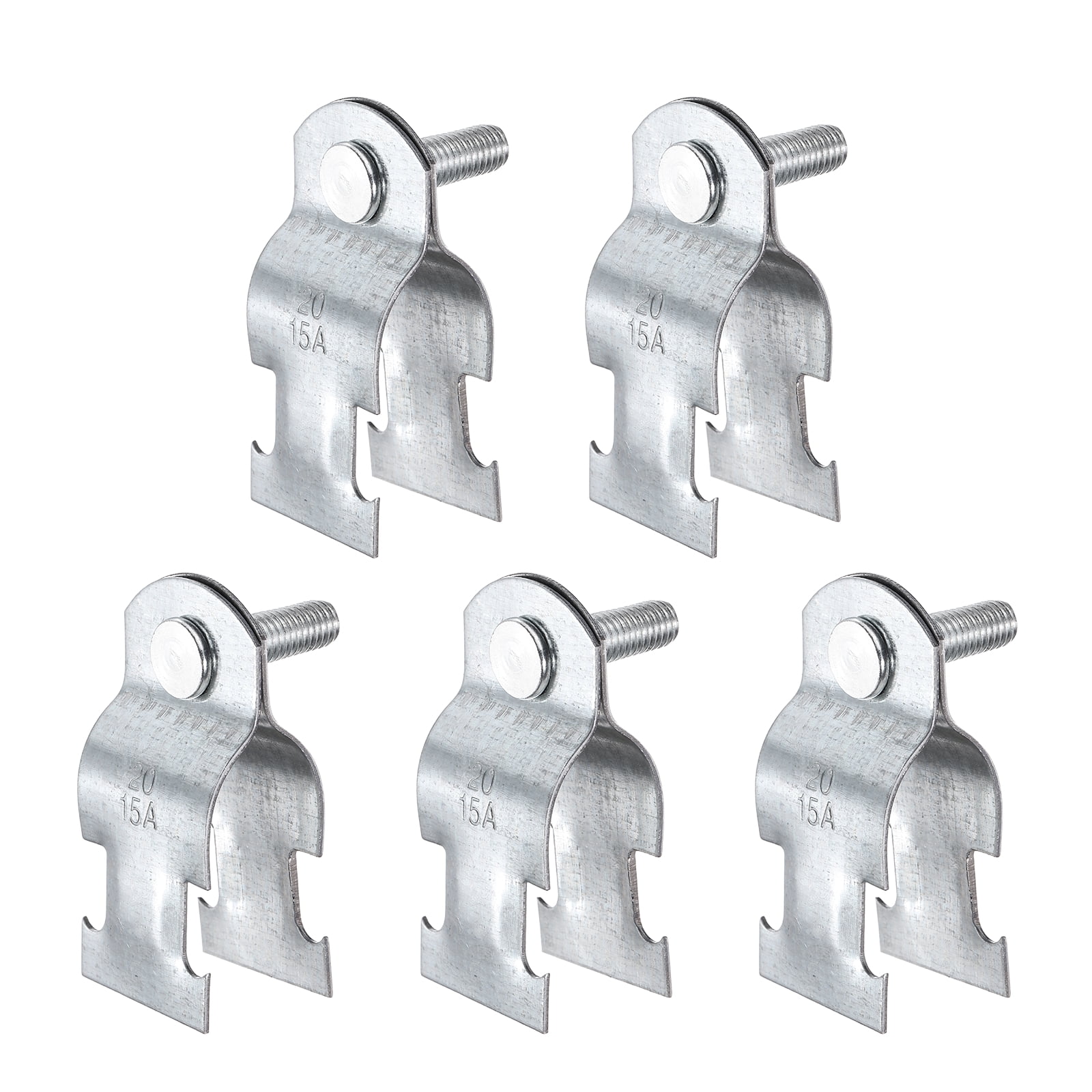 Uxcell 5pcs EMT Strut Clamp 1-1/9" Universal Carbon Steel Galvanized ...