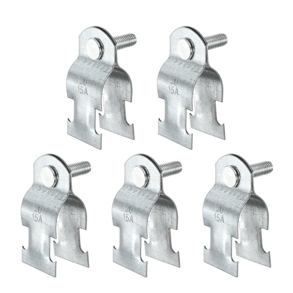 Uxcell 5pcs EMT Strut Clamp 1-1/9" Universal Carbon Steel Galvanized ...