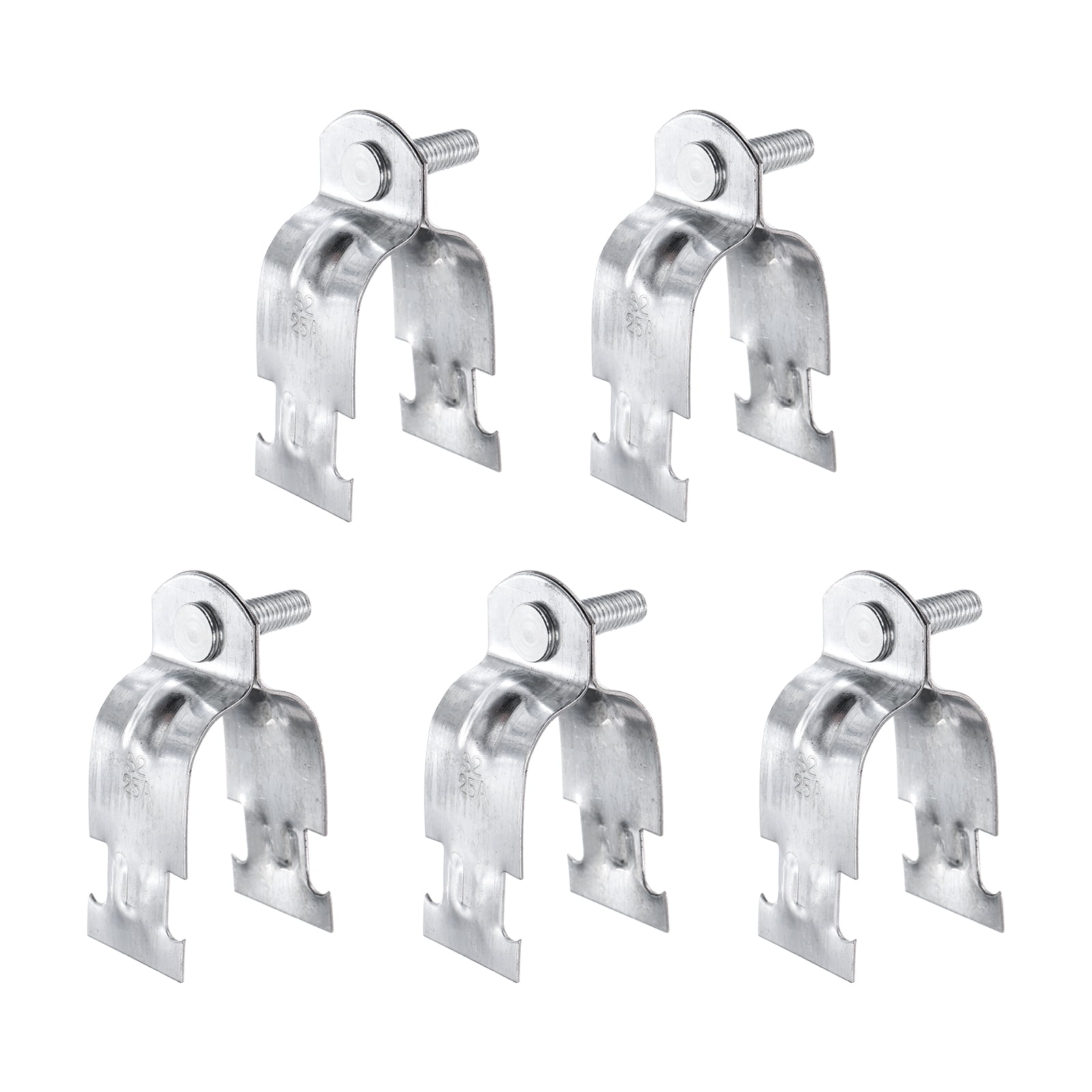 Uxcell 5pcs EMT Strut Clamp 1-2/3" Universal Carbon Steel Galvanized ...