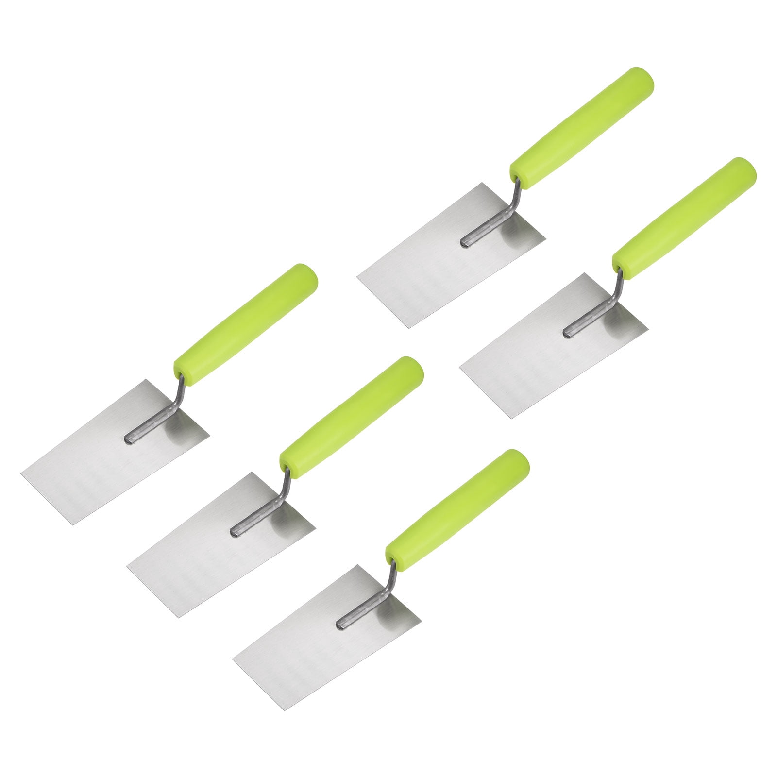 Uxcell 5pcs Flat Masonry Hand Trowel 6.3"x3.5" Carbon Steel Panel with ...
