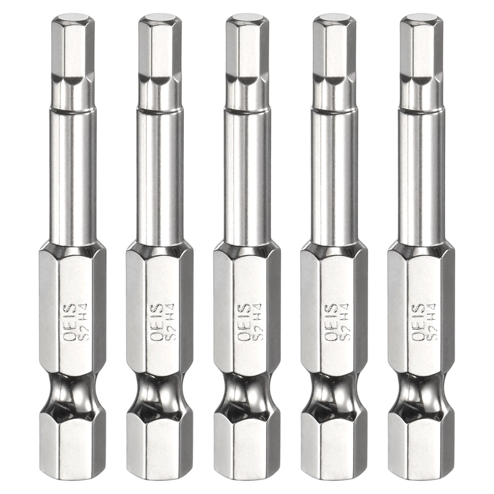 Uxcell 5pcs H4.0 Hex Head Screwdriver Bit 4.0mm Metric Flat Tip 1/4 ...