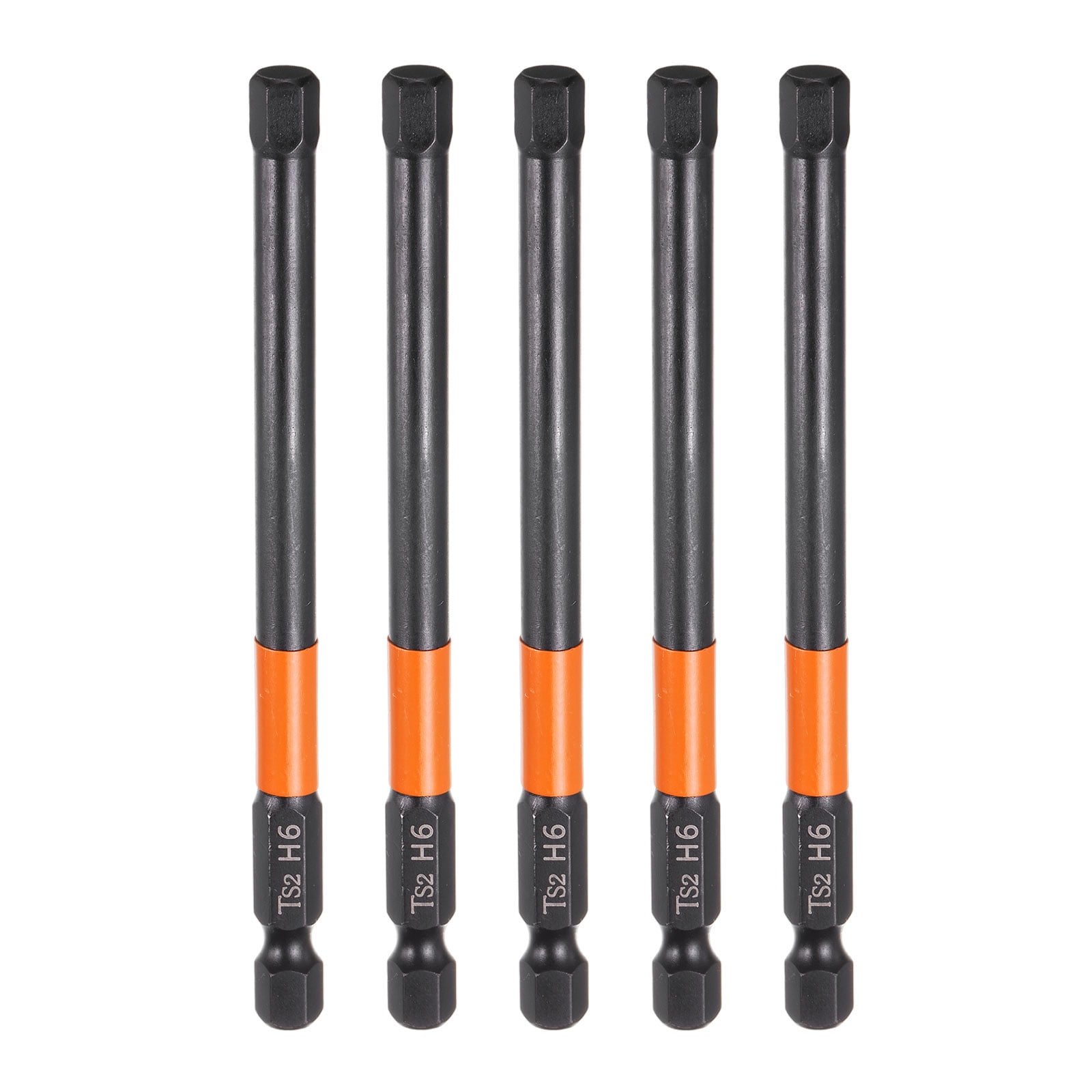 Uxcell 5pcs H6 Hex Head Drill Bit Wrench 6mm Metric Flat Tip 1/4" Hex ...