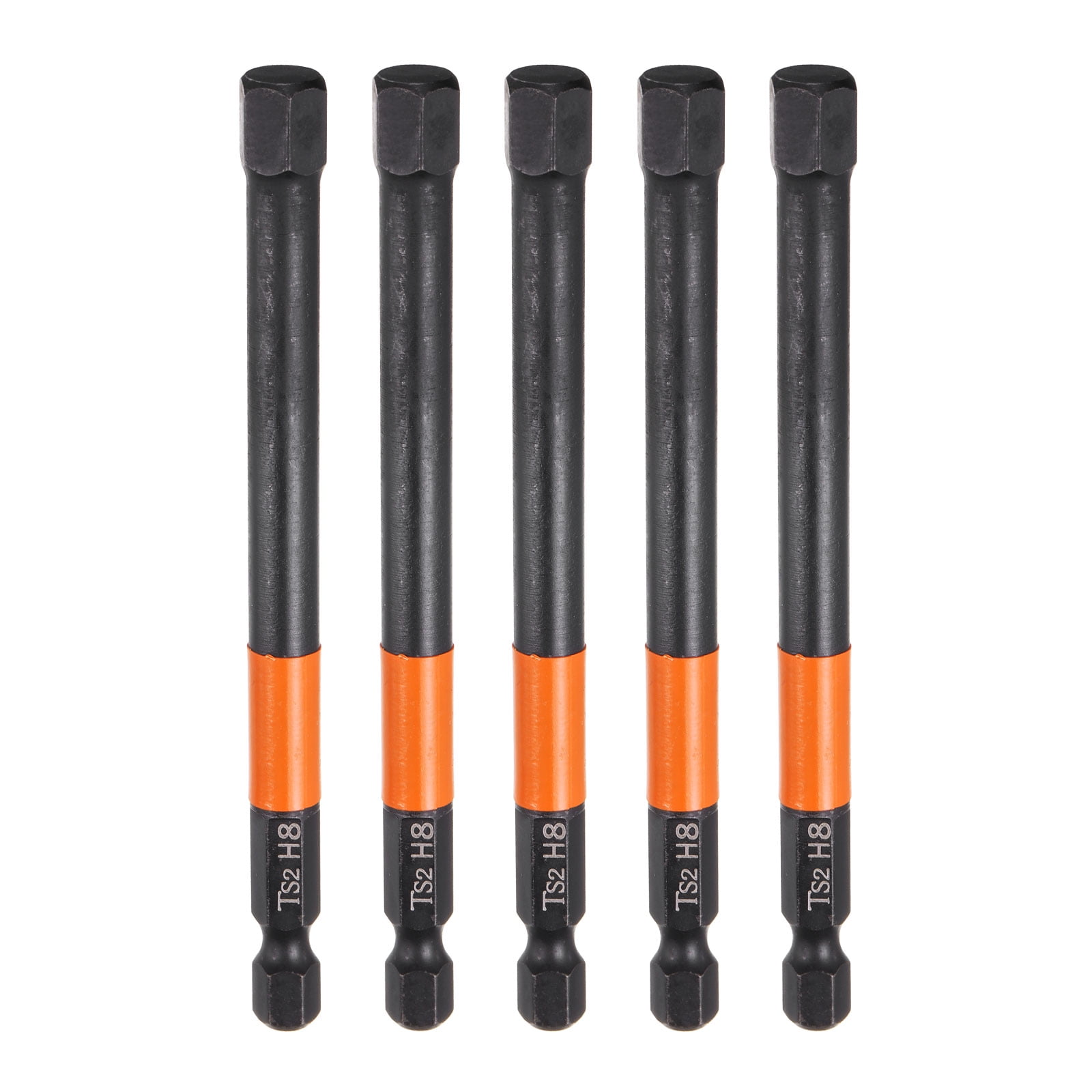 Uxcell 5pcs H8 Hex Head Drill Bit Wrench 8mm Metric Flat Tip 1/4" Hex ...