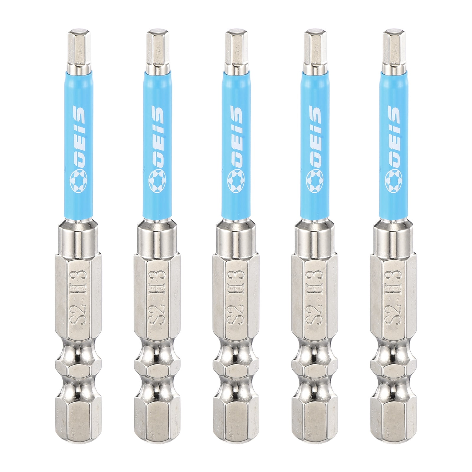 Uxcell 5pcs Hex Impact Screwdriver Bits 3mm (H3.0) Magnetic Flat Head 1 ...
