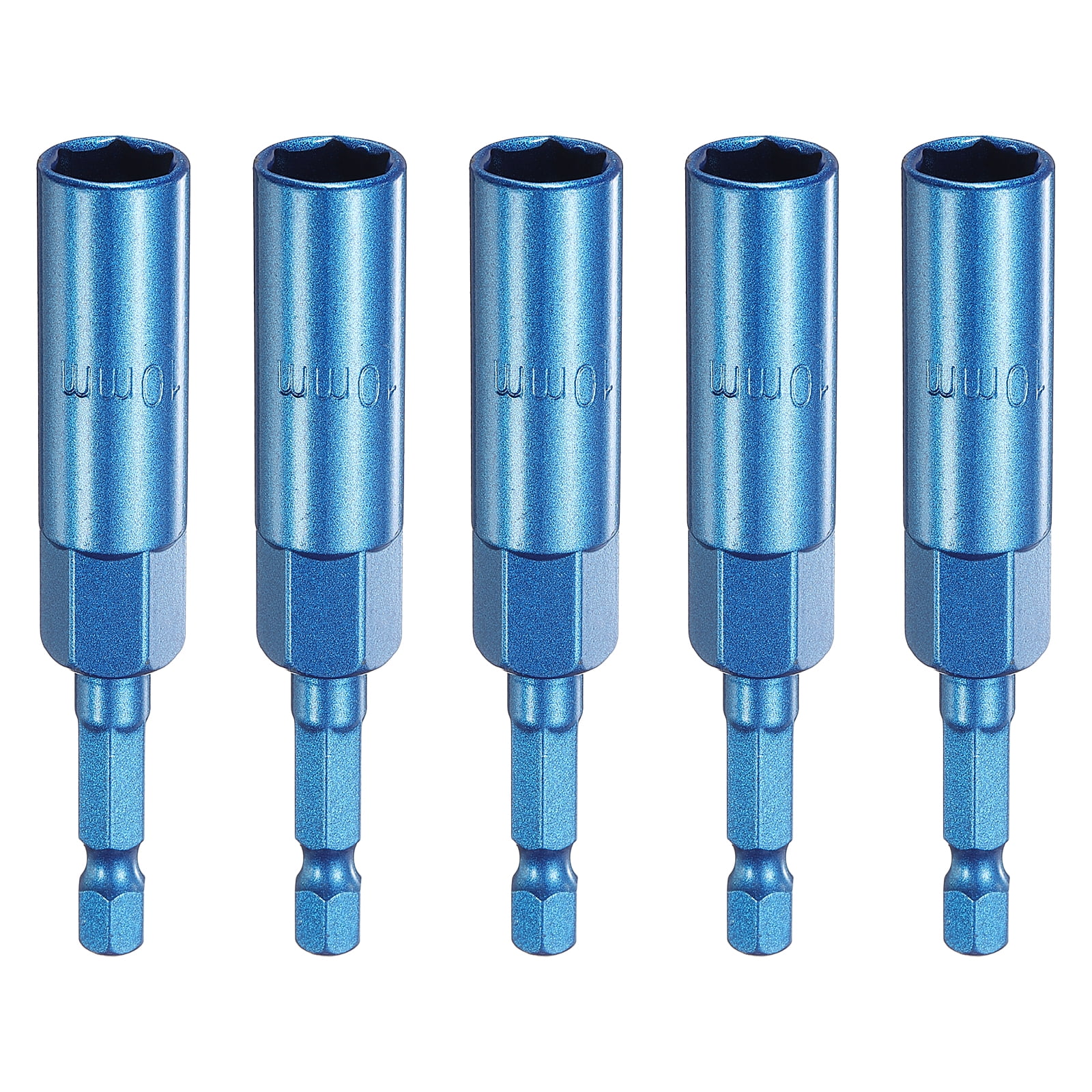 Uxcell 5pcs Hex Nut Driver Drill Bit 10mm 6-Points Socket 1/4" Hex ...