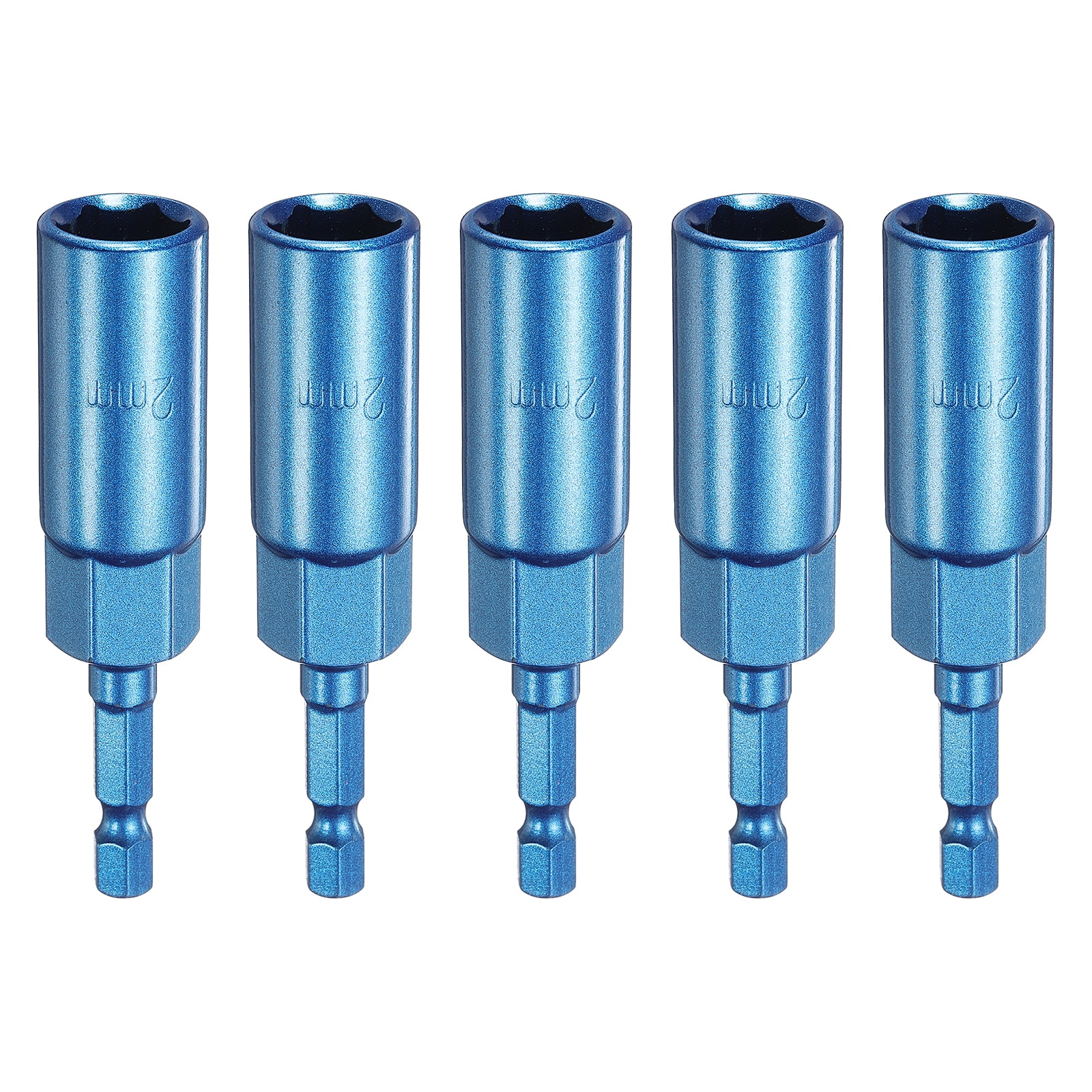 Uxcell 5pcs Hex Nut Driver Drill Bit 12mm 6-Points Socket 1/4" Hex ...