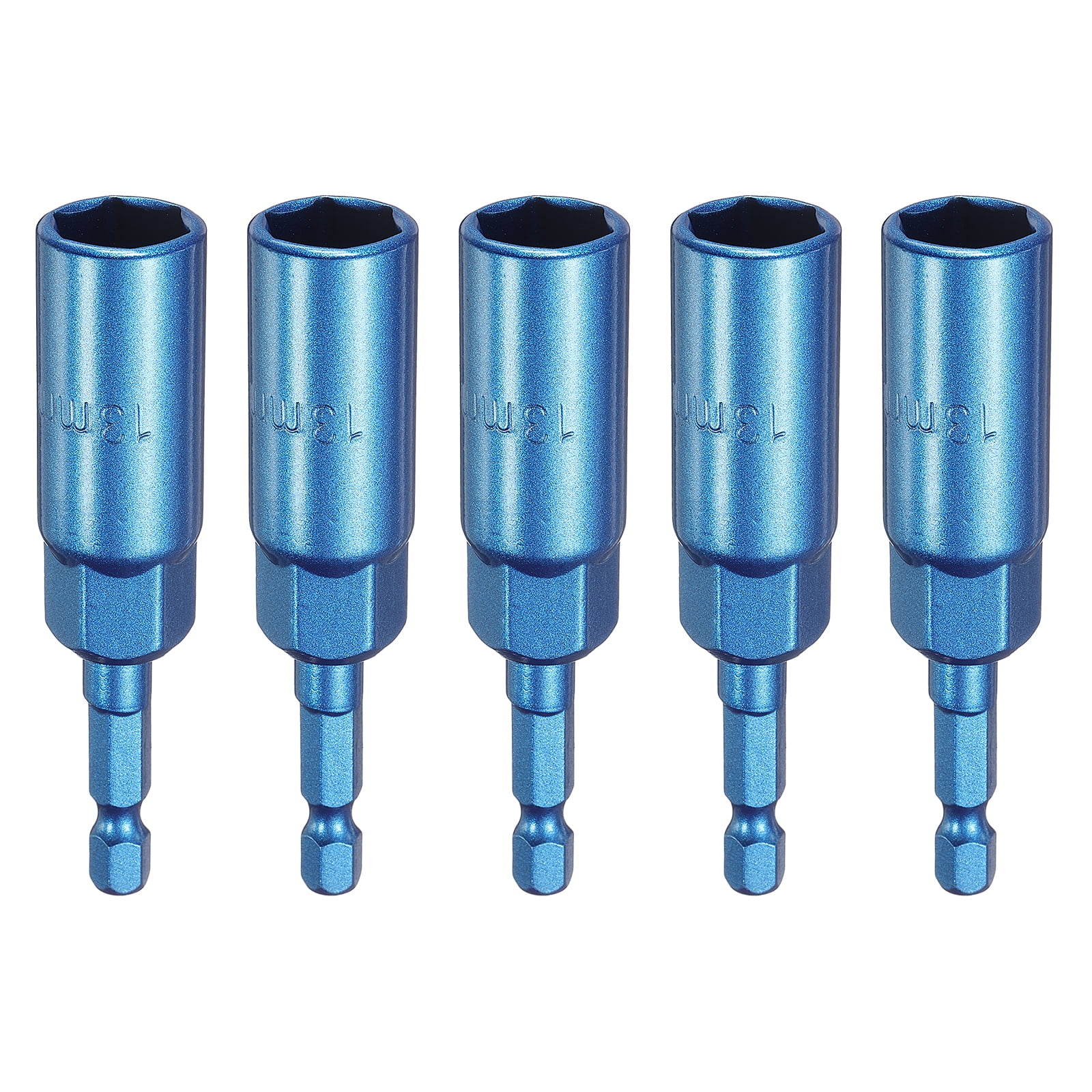 Uxcell 5pcs Hex Nut Driver Drill Bit 13mm 6-Points Socket 1/4" Hex ...