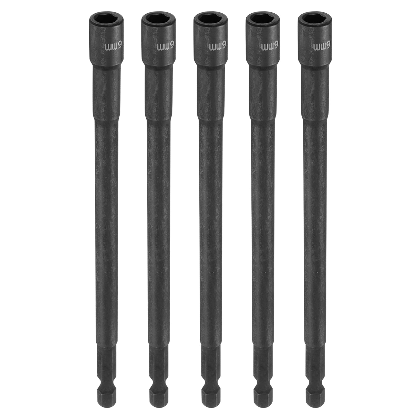Uxcell 5pcs Hex Nut Driver Drill Bit 6mm Metric 6-Point Socket 1/4" Hex ...