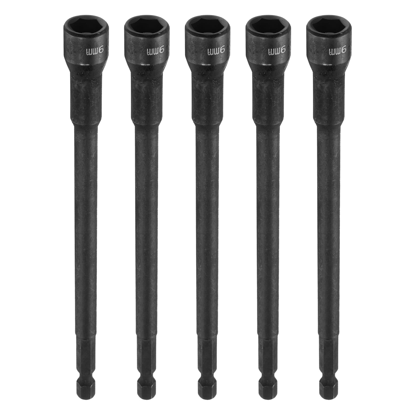 Uxcell 5pcs Hex Nut Driver Drill Bit 9mm Metric 6-Point Socket 1/4" Hex ...