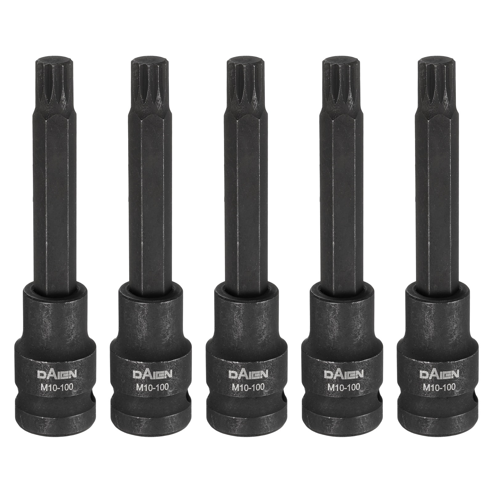 Uxcell 5pcs M10 Triple Square Bit Socket 100mm/3.94" Length 1/2" Square ...