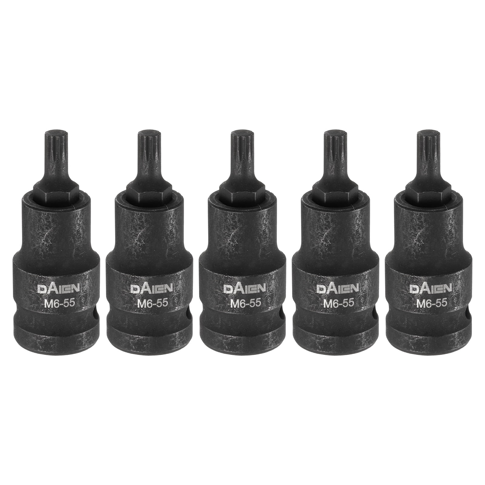 Uxcell 5pcs M6 Triple Square Bit Socket 55mm/2.17" Length 1/2" Square ...