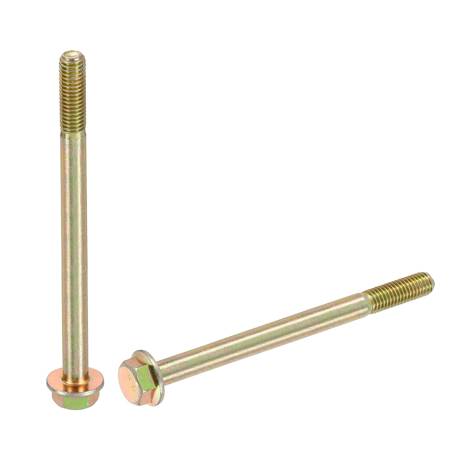 Uxcell 5pcs M8-1.25 x 110mm Flange Hex Head Bolt Partial Thread Metric ...