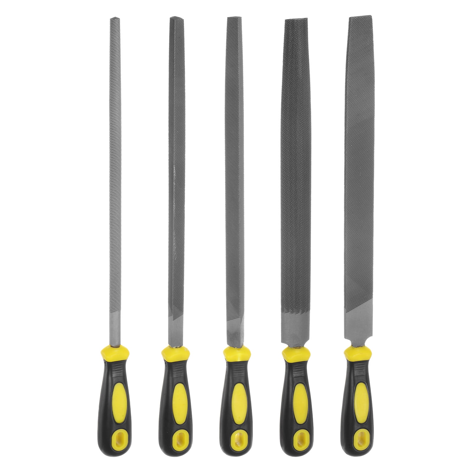 Uxcell 5pcs Metal File Set 12" High Carbon Steel Medium Cut Hand Rasp ...