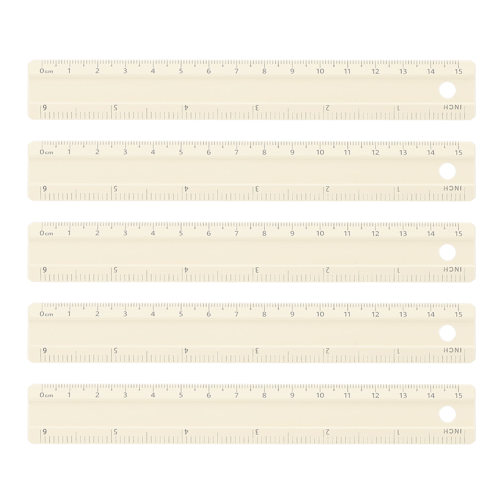 Uxcell 5pcs Metal Straight Ruler 6 Inch(15cm) Metric Aluminum Alloy ...