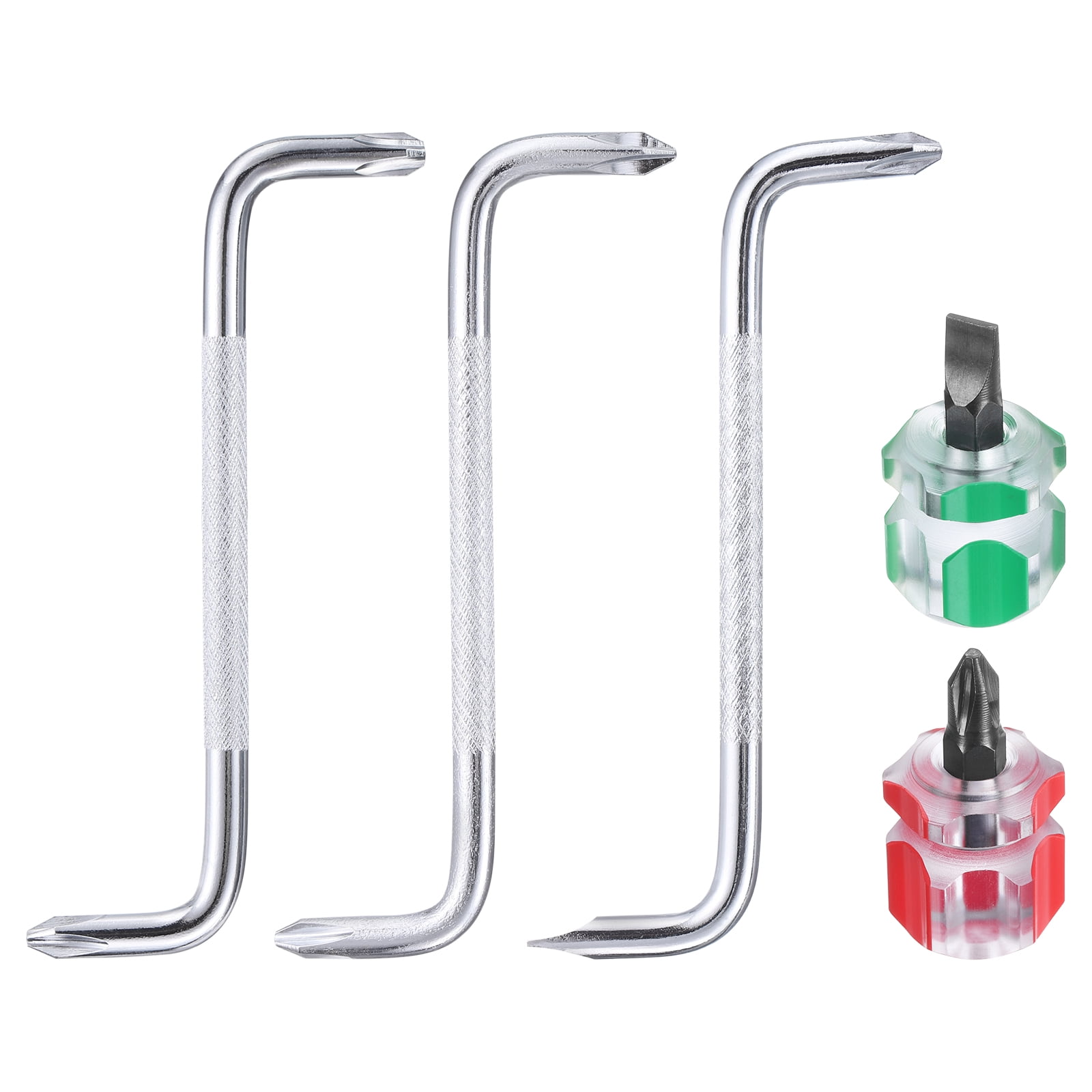 Uxcell 5pcs Offset Screwdriver Set PH3/PH2 PH2/PH1 PH2/SL6 Phillips ...