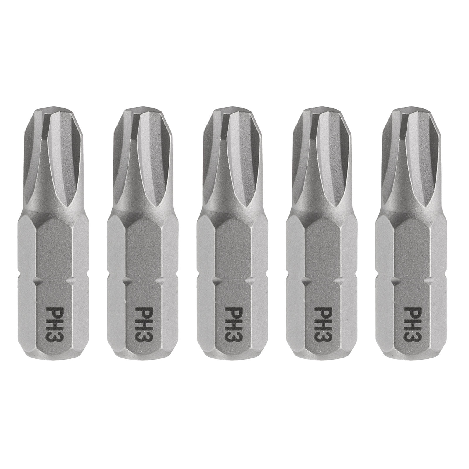 Uxcell 5pcs PH3 Phillips Screwdriver Bit 1/4" Hex Shank 25mm/1" Length ...