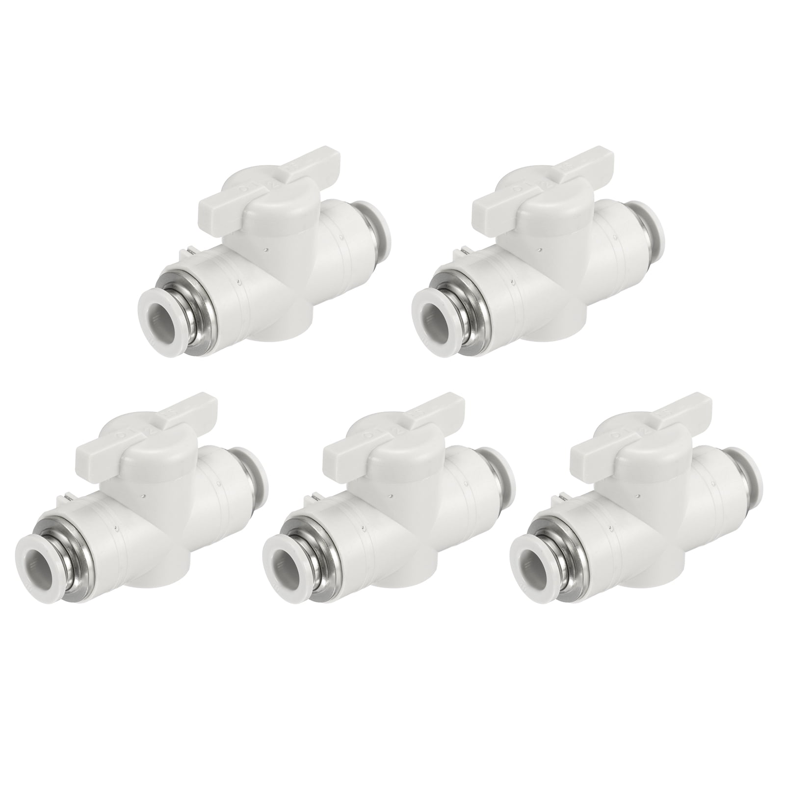 Uxcell 5pcs Pneumatic BUC Push to Connect Fitting Ball Valve 10mm Tube OD Air Flow Control Valve ...