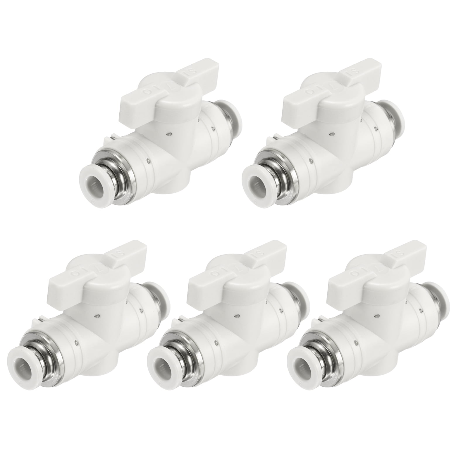 Uxcell 5pcs Pneumatic BUC Push to Connect Fitting Ball Valve 6mm Tube OD Air Flow Control Valve ...