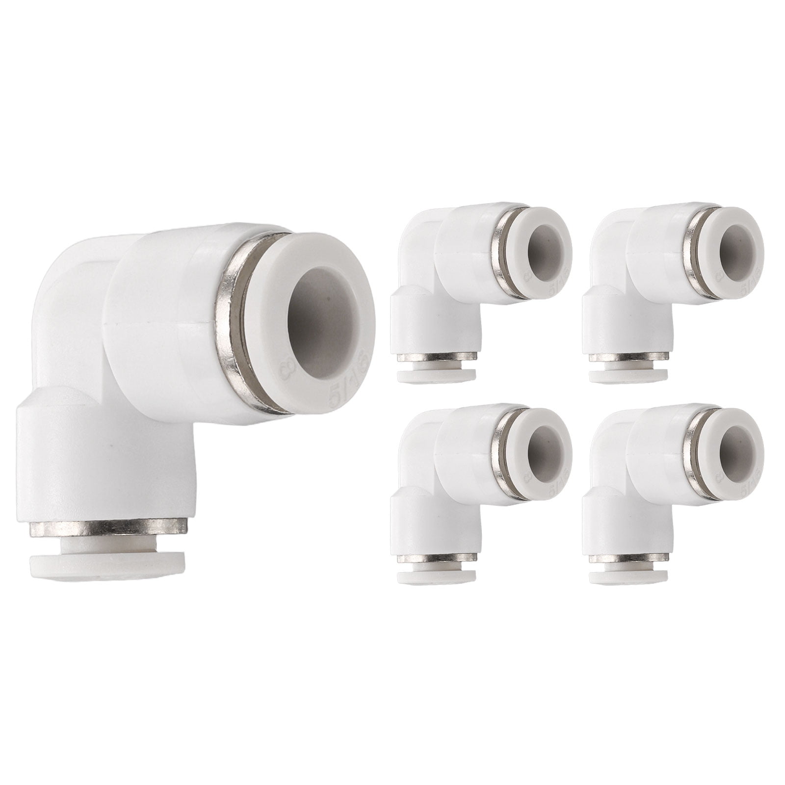 Uxcell 5pcs Push to Connect Fitting 5/16" 1/4" Tube OD 90 Degree Quick Connector Push to Connect ...