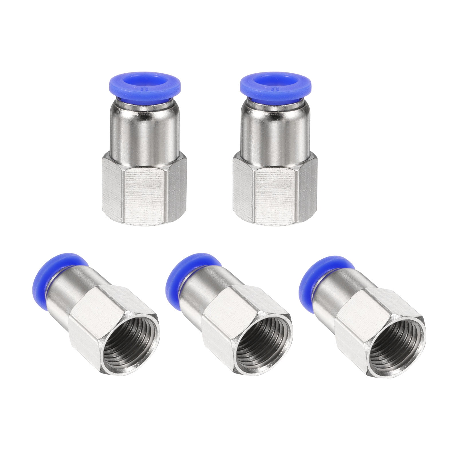 Uxcell 5pcs Push to Connect Fittings 8mm Tube OD x 1/4" NPT Thread ...