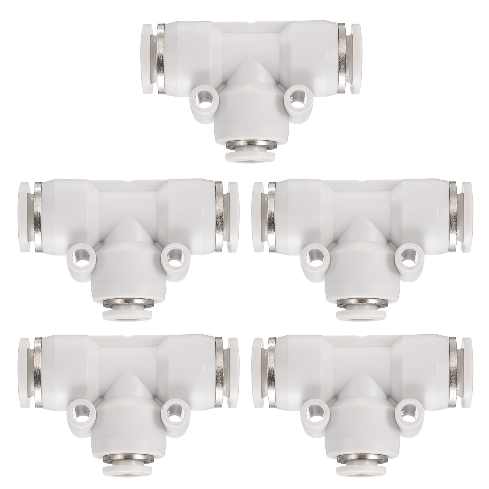 Uxcell 5pcs Push to Connect Fittings 3/8" Tube OD x 1/4" OD Push Lock Connector White - Walmart.com