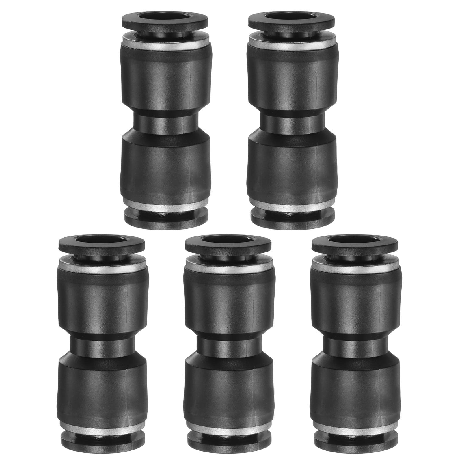 Uxcell 5pcs Push to Connect Fittings G 3/8 Tube OD Straight Pneumatic Adapter Quick Connector ...