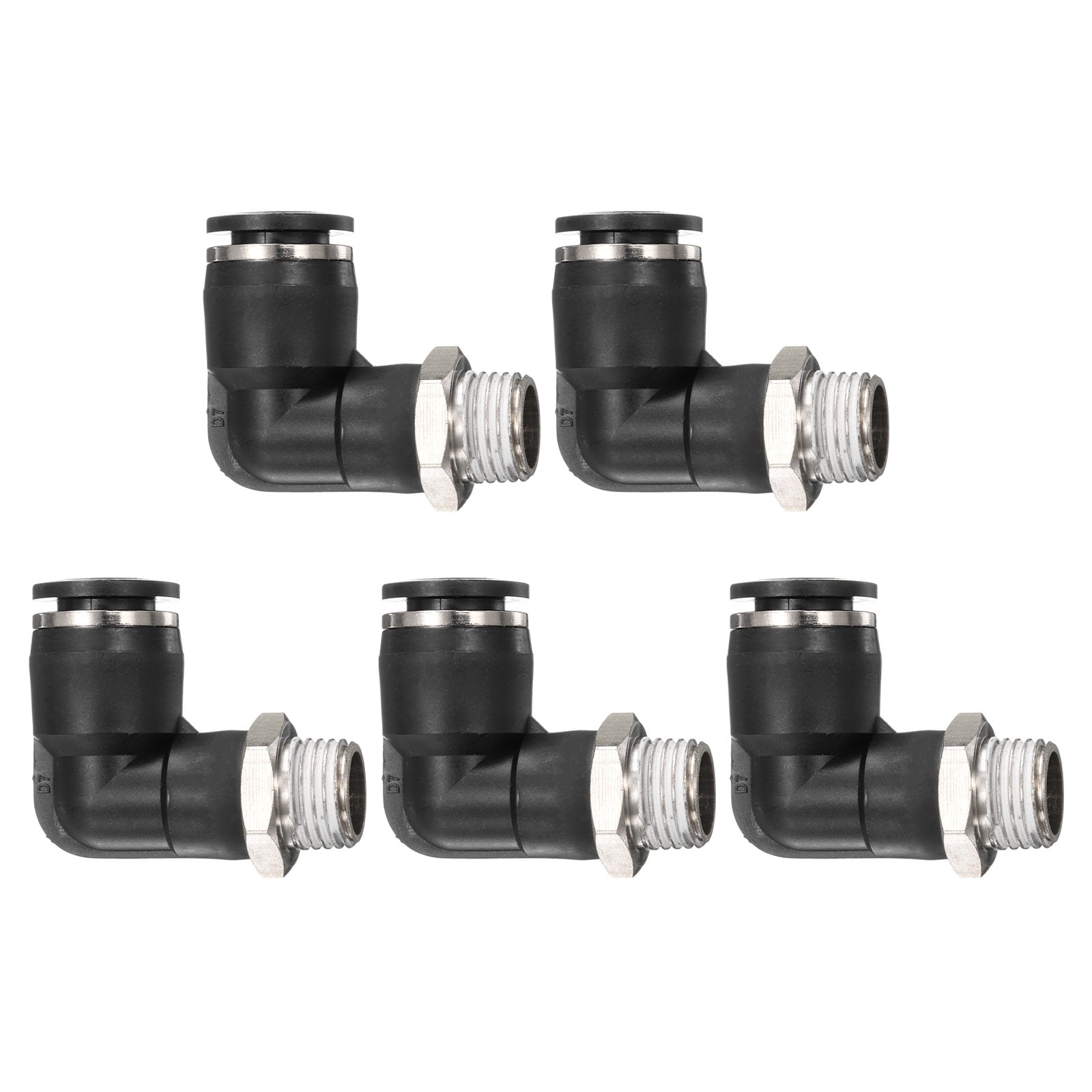 Uxcell 5pcs Push to Connect Tube Fitting 1/4" BSPT Male Thread x 10mm ...