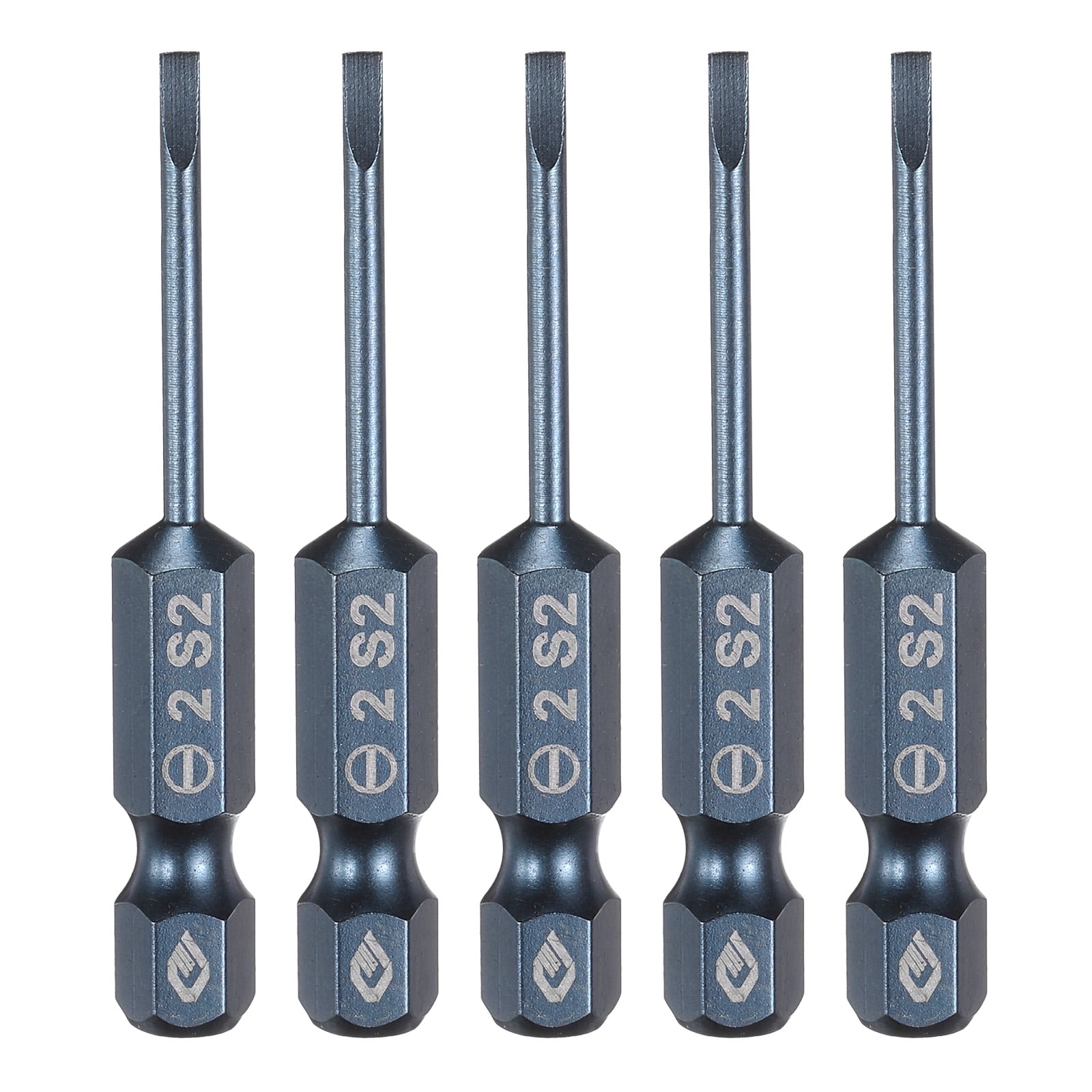 Uxcell 5pcs SL2.0 Magnetic Slotted Screwdriver Bits 2mm S2 Steel Flat ...