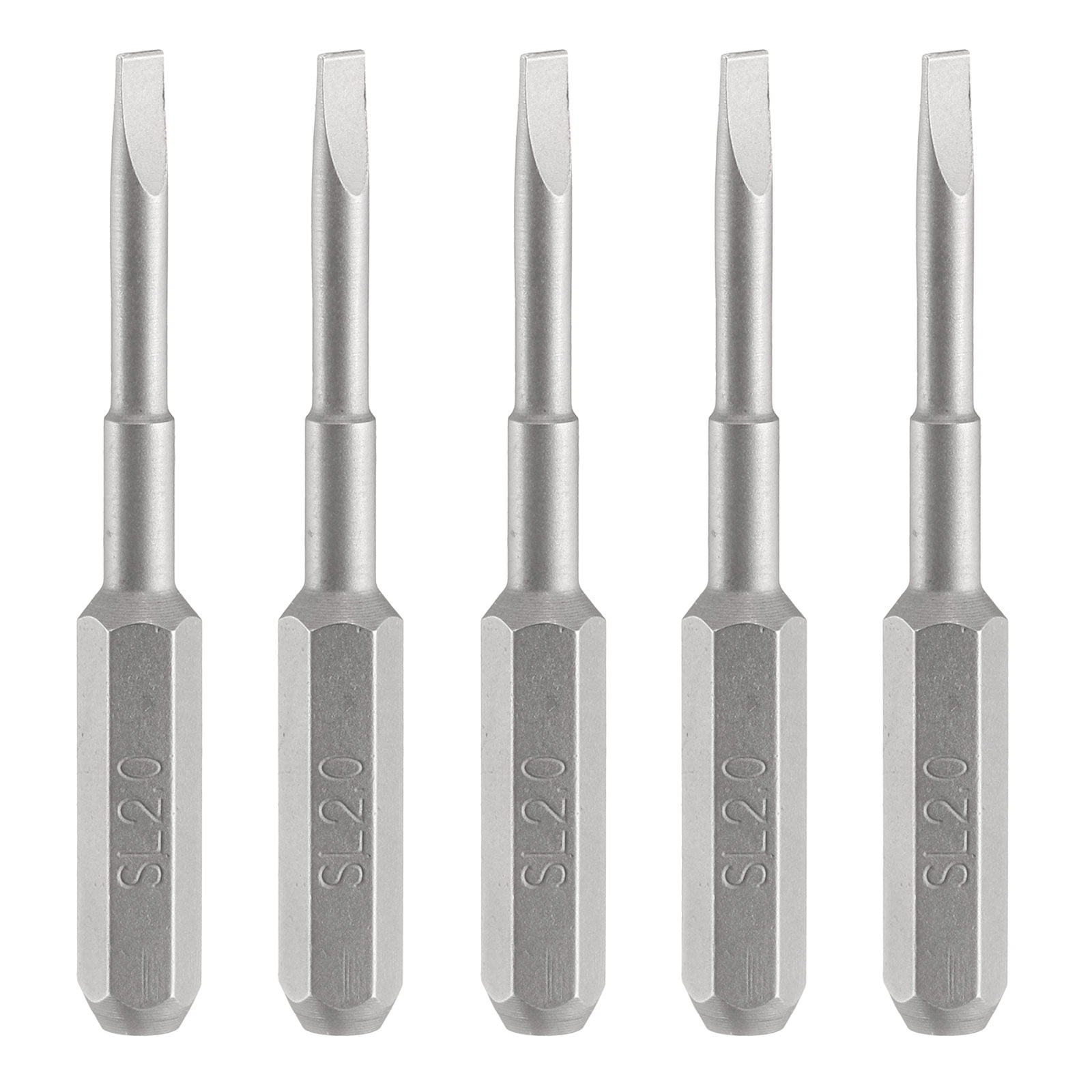 Uxcell 5pcs SL2.0 Slotted Screwdriver Bit 5/32" Hex Shank 35mm/1.38 ...