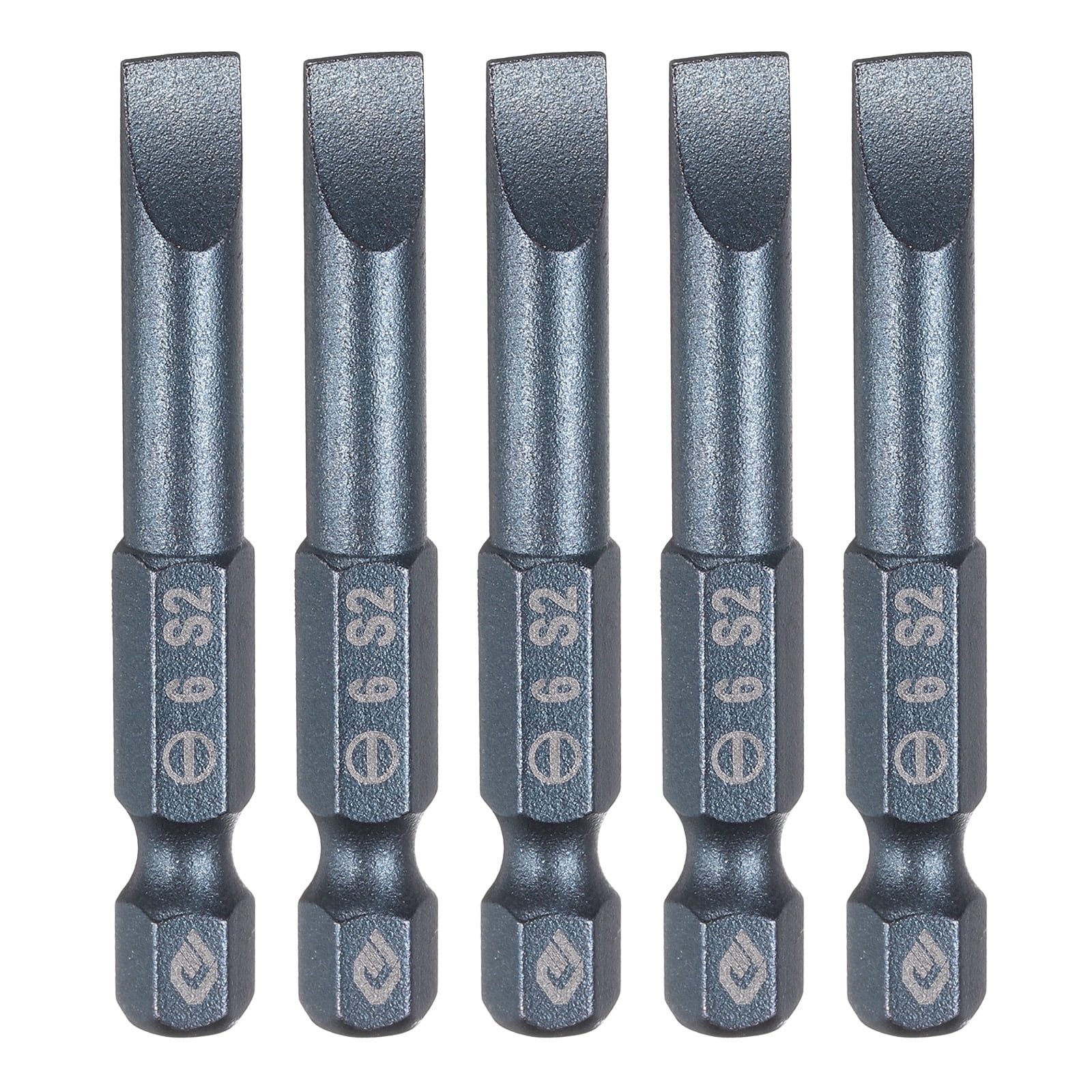 Uxcell 5pcs SL6 Magnetic Slotted Screwdriver Bits 6mm S2 Steel Flat ...