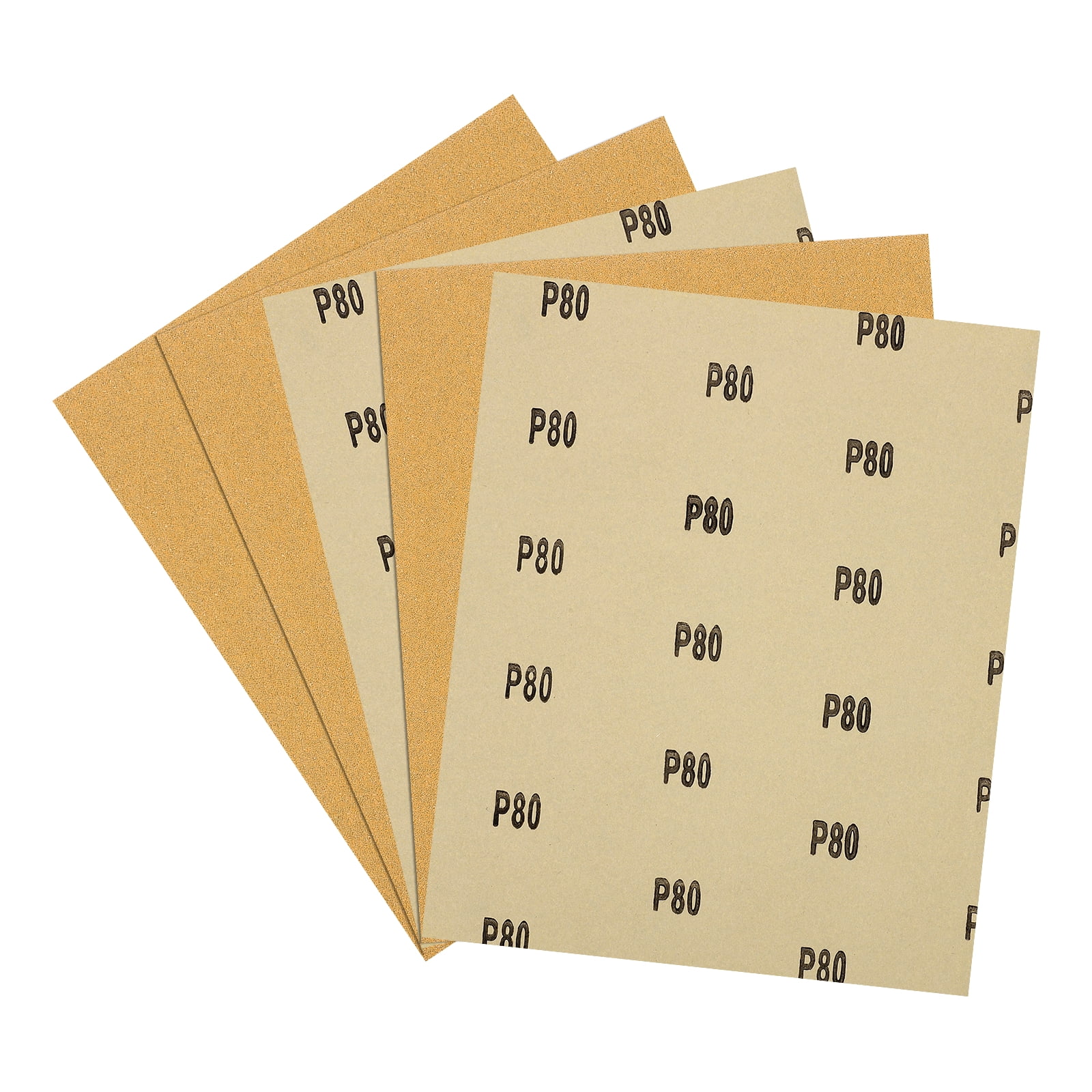 Uxcell 5pcs Sand Papers - [9 x 11 Inch x 80 Grits] Sandpaper Sheets for ...